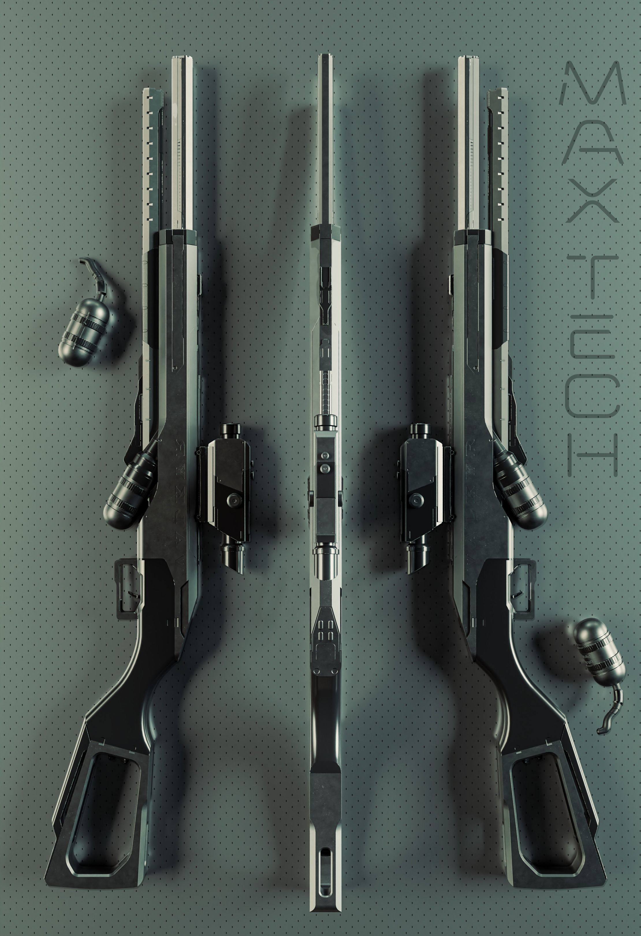 Sci-fi Gun VALKYR free VR / AR / low-poly 3D model | CGTrader