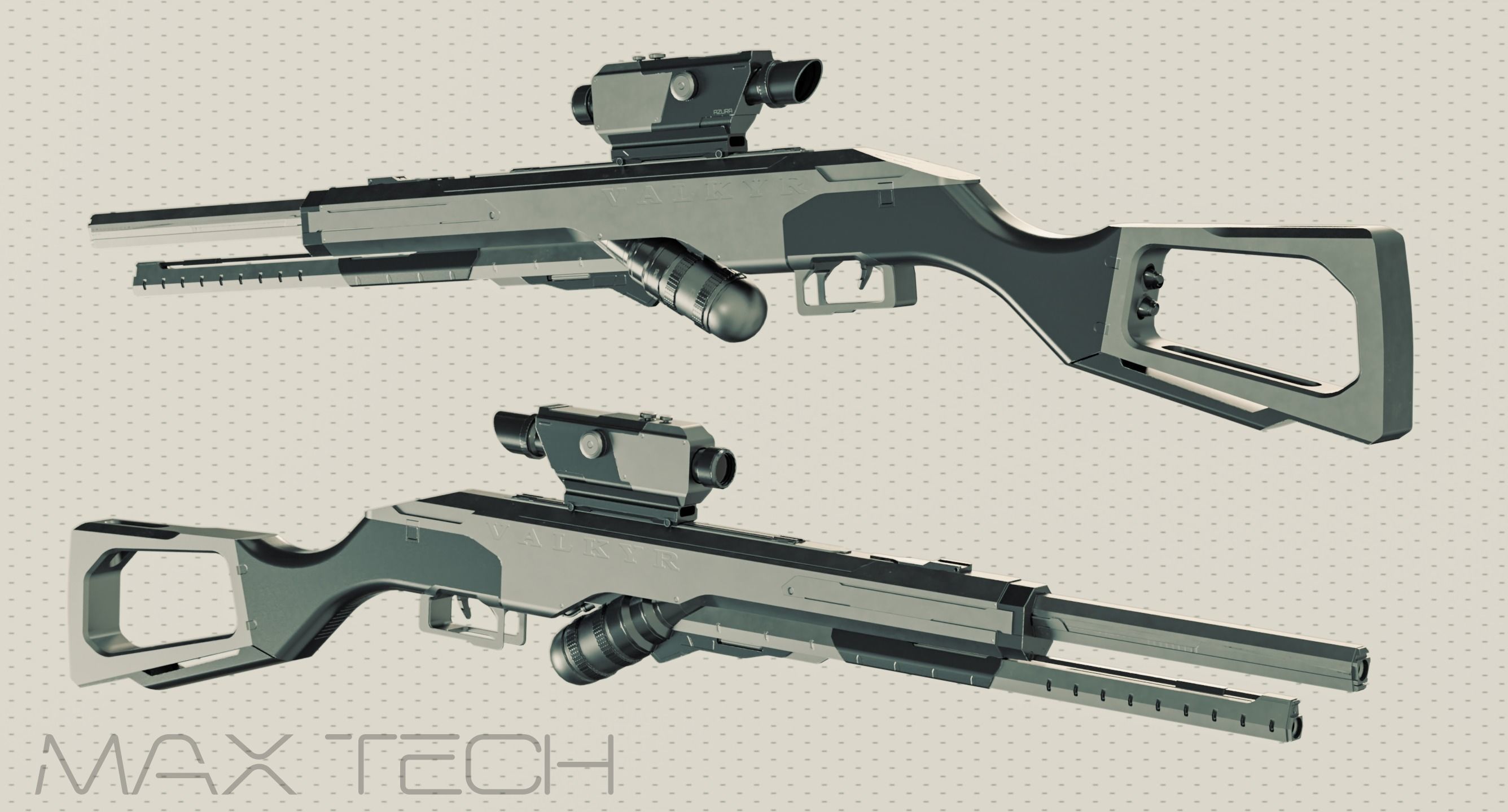 Sci-fi Gun VALKYR free VR / AR / low-poly 3D model | CGTrader