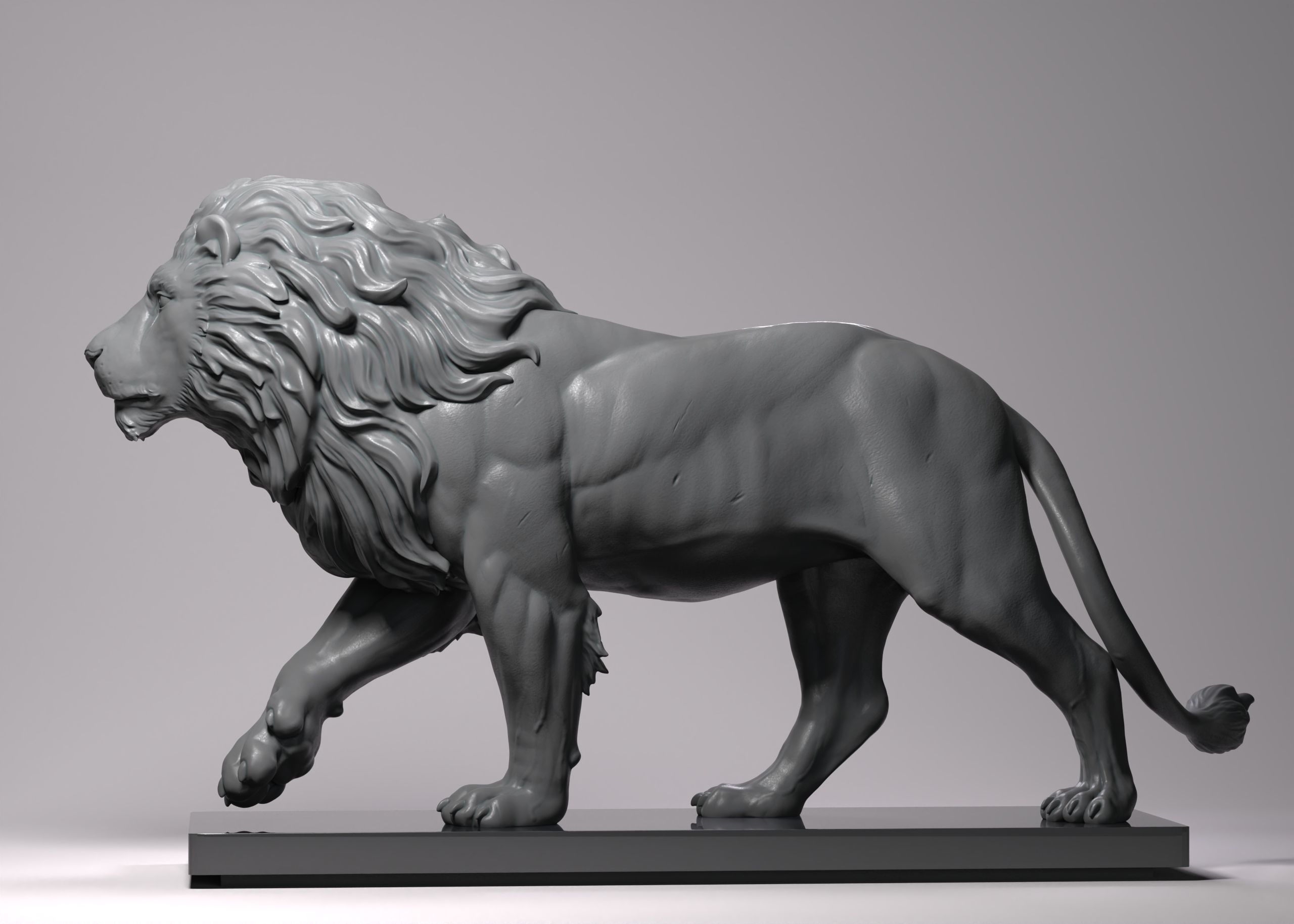 Lions Sculpture 3D model 3D printable | CGTrader