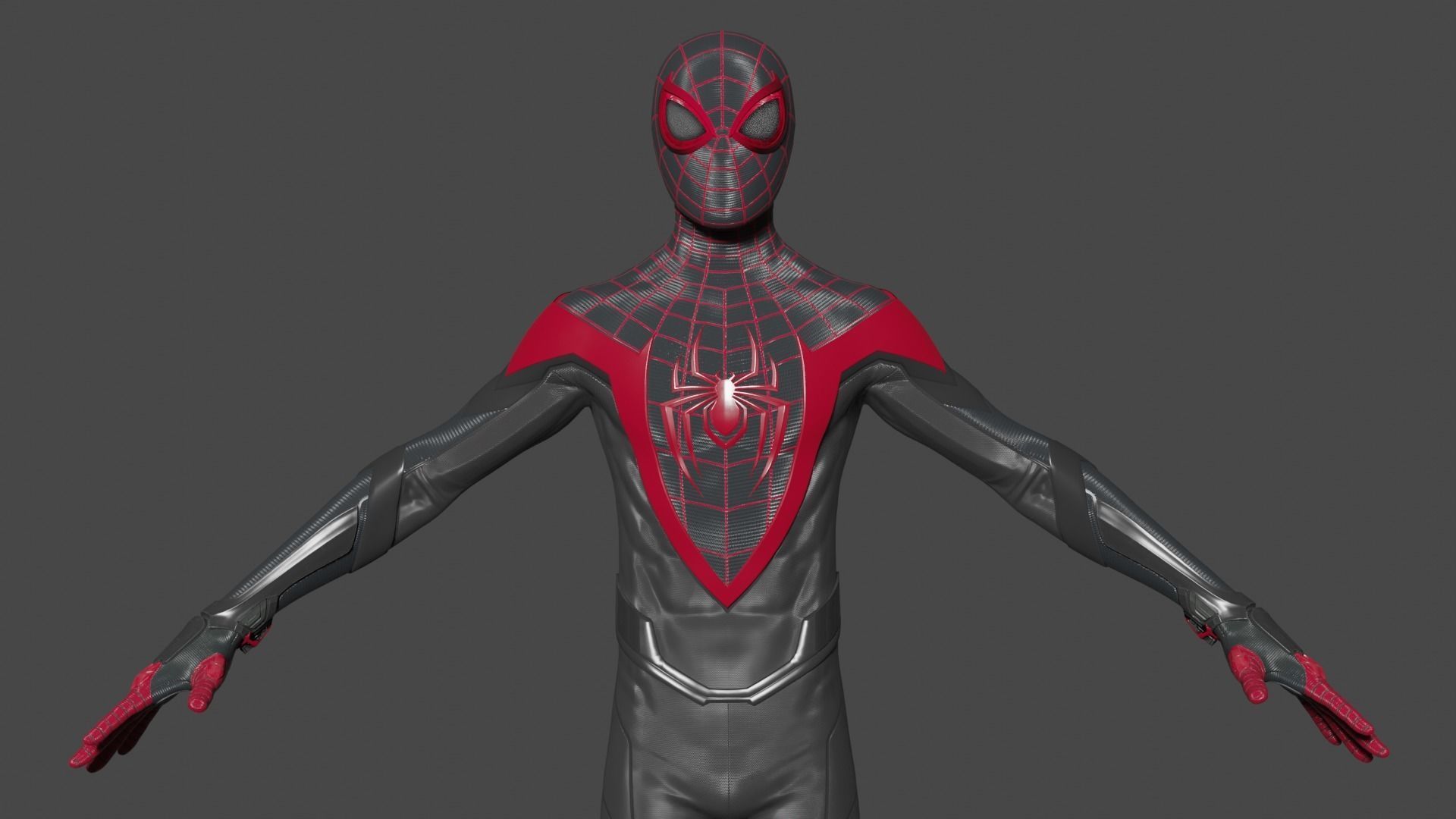 Spider-Man Miles Morales 3D model rigged | CGTrader