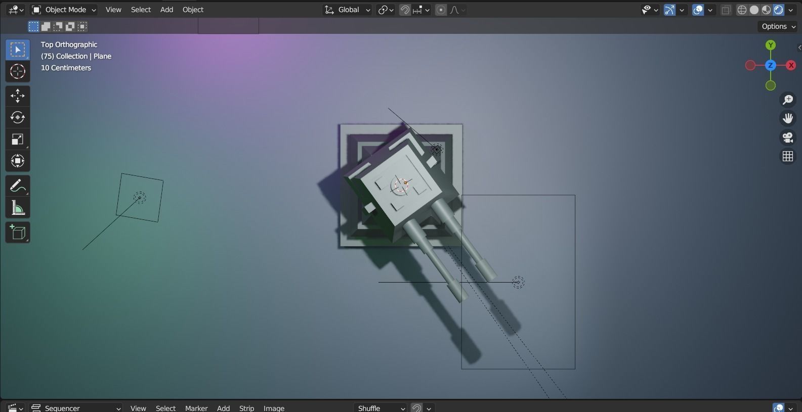 3D gun model 3d Turret animation free VR / AR / low-poly 3D model ...