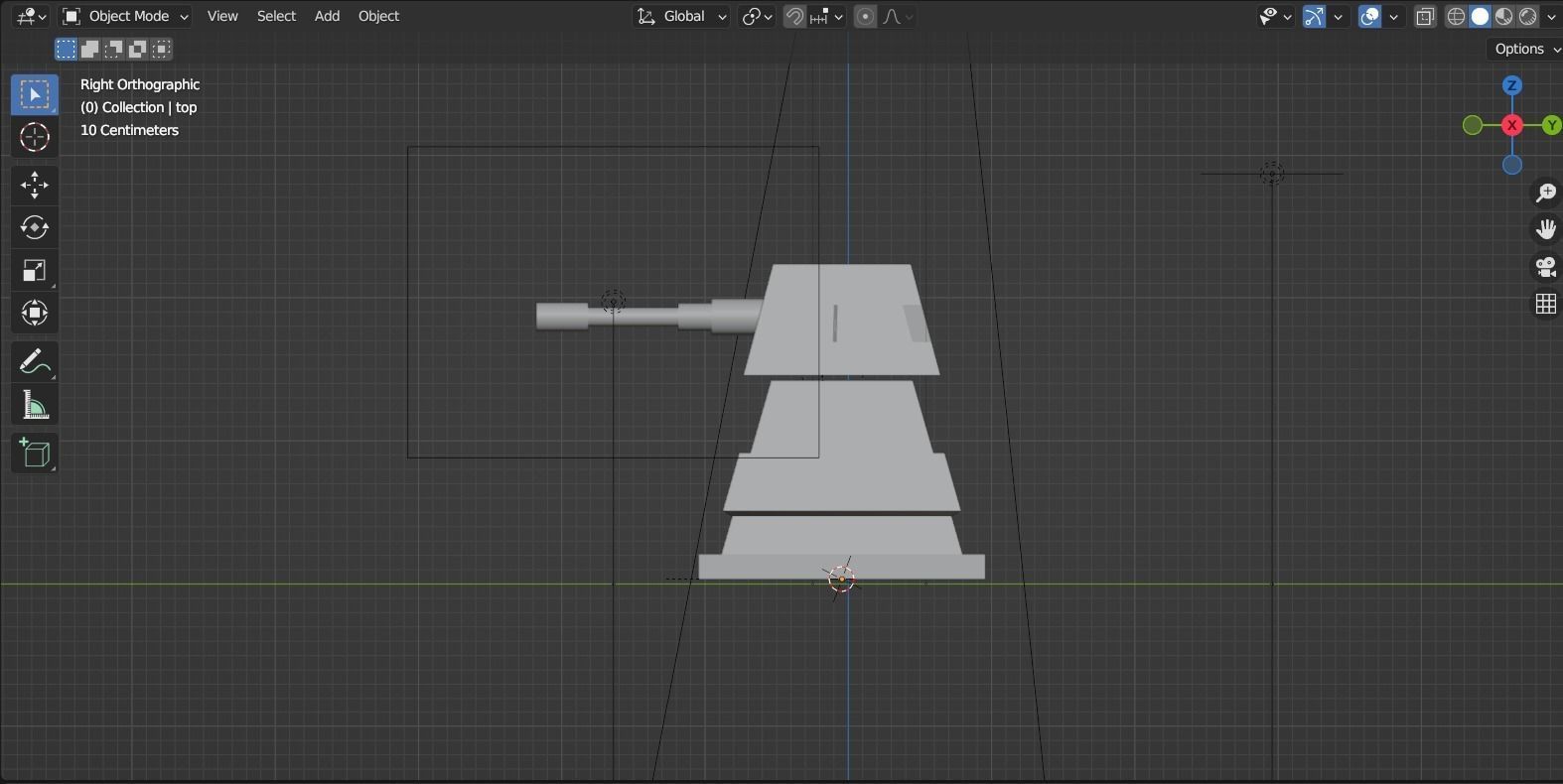 3D gun model 3d Turret animation free VR / AR / low-poly 3D model ...