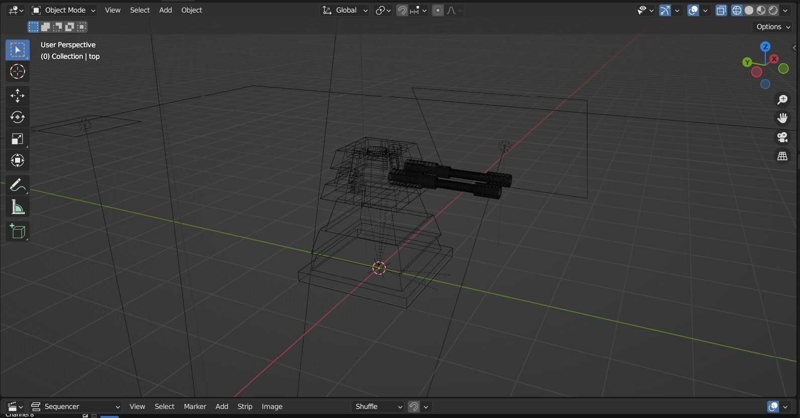 3D gun model 3d Turret animation free VR / AR / low-poly 3D model ...