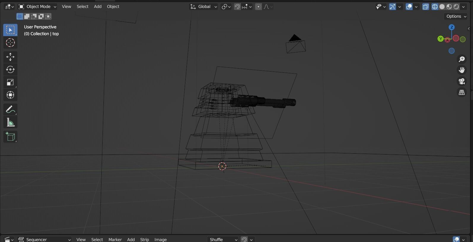 3D gun model 3d Turret animation free VR / AR / low-poly 3D model ...