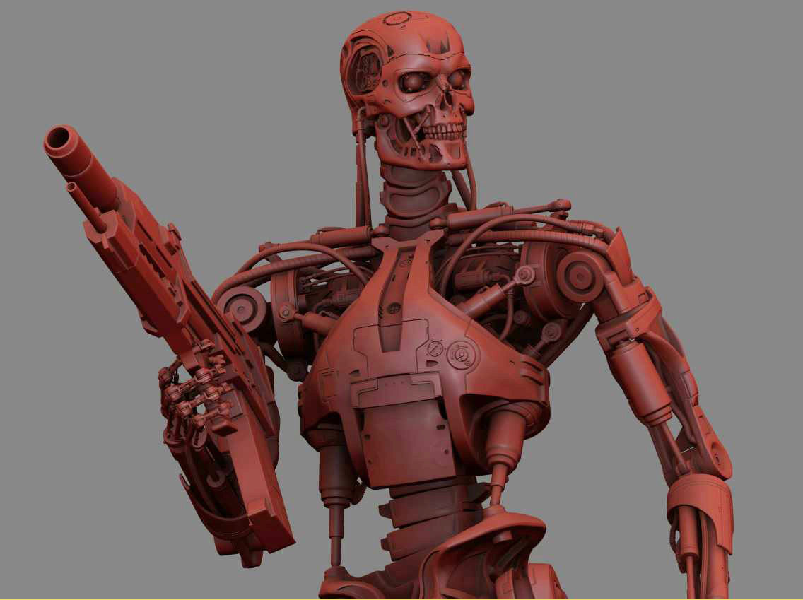 Terminator T-800 Endoskeleton Rekvizit T2 V2 High Detal 3D model 3D ...