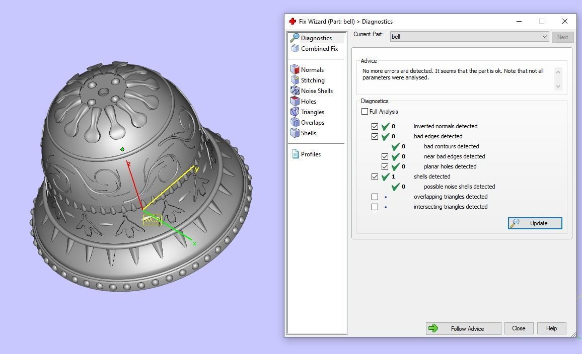 Ornated bell 3D model 3D printable | CGTrader