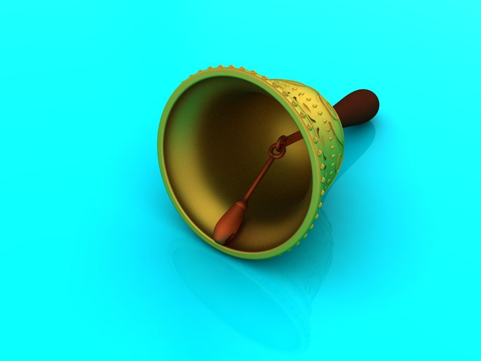 Ornated bell 3D model 3D printable | CGTrader