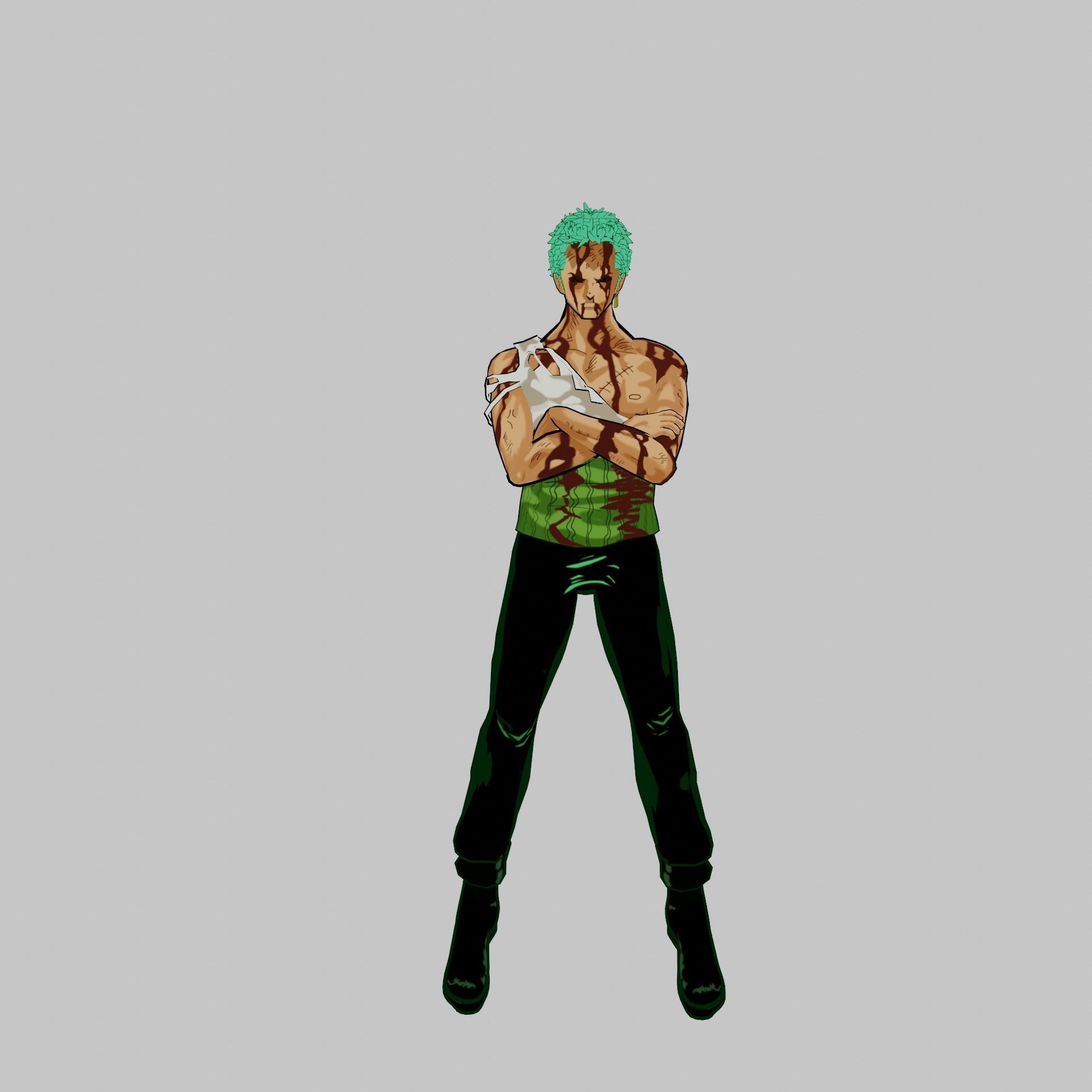 Zoro vs kuma pose 3D model | CGTrader
