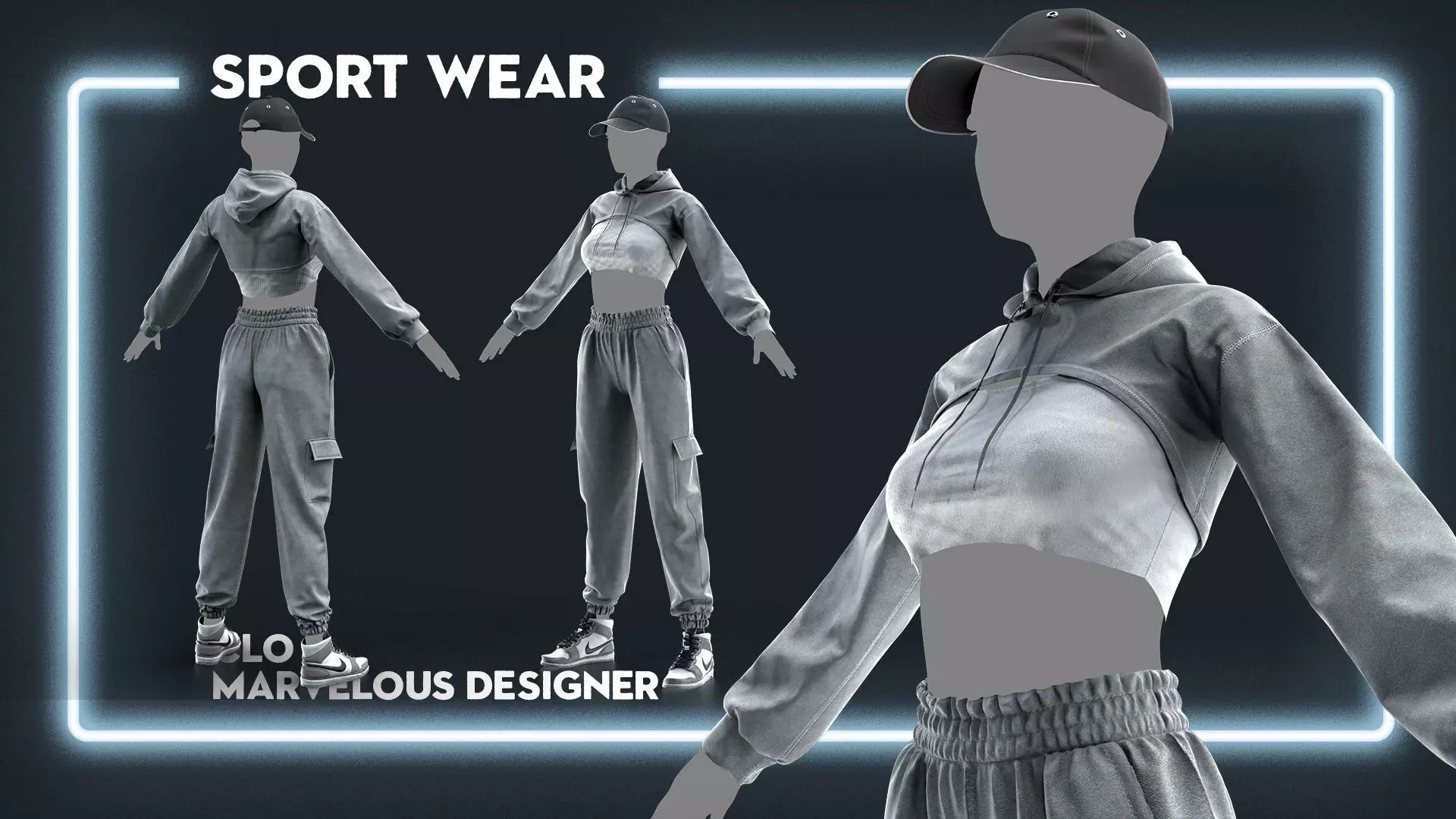 Women Sports Wear 3D model | CGTrader