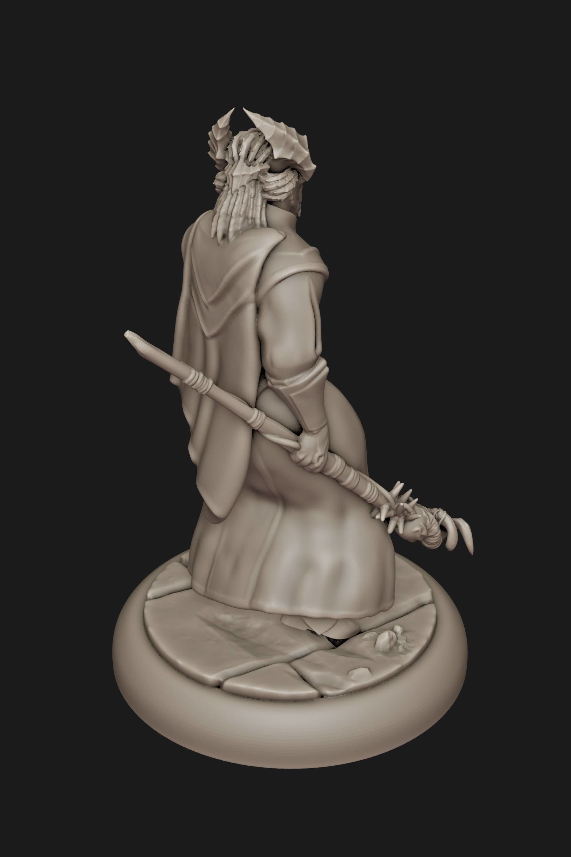 Dragonborn sorcerer dnd miniature by Deltorvik free 3D model 3D ...