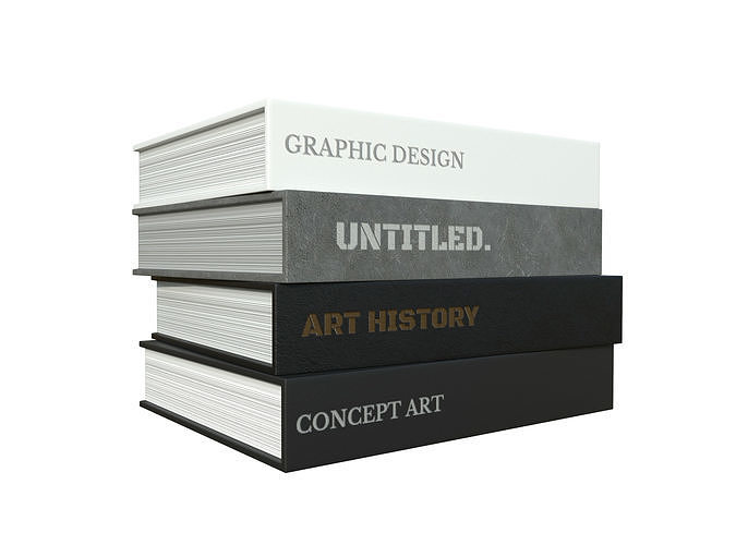 Set of 4 Books 3D model | CGTrader