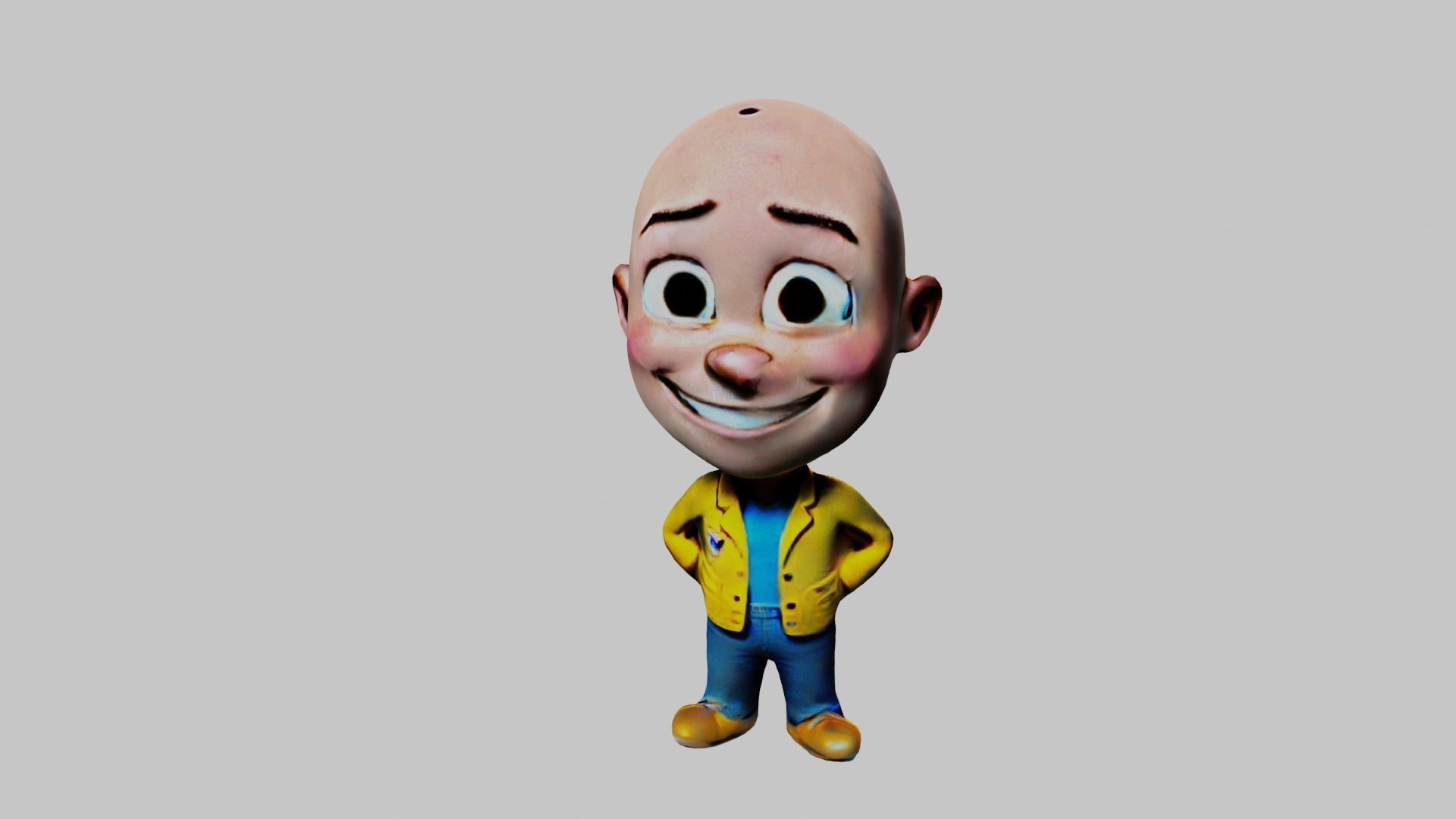 3D model Bald Boy VR / AR / low-poly | CGTrader