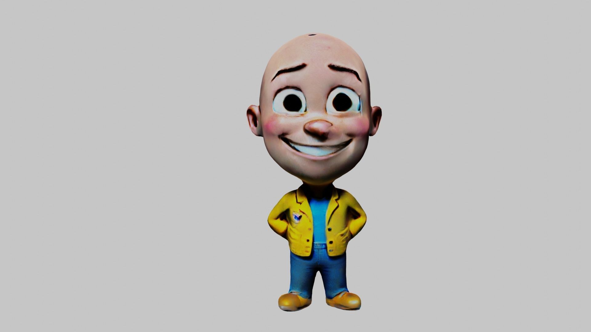 3D model Bald Boy VR / AR / low-poly | CGTrader