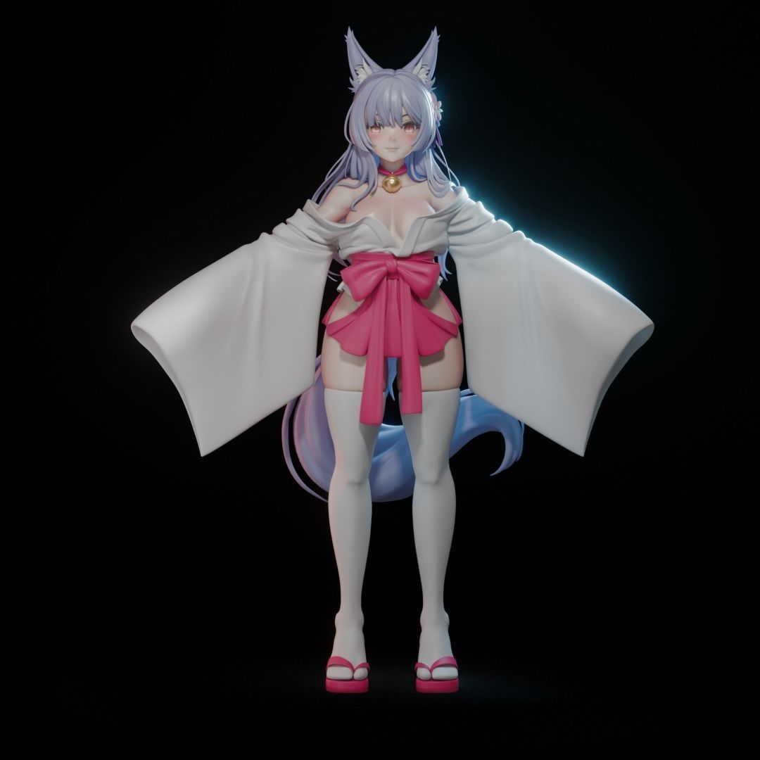 Miko WIP Tpose Blender Character 3D model rigged | CGTrader Miko WIP Tpose Blender Character 3D model rigged | CGTrader