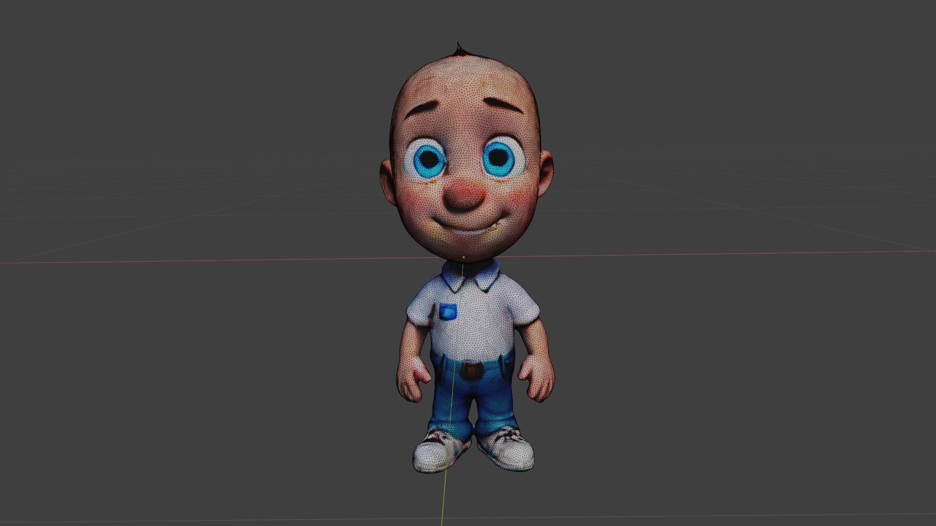 3D model Bald Boy - Cartoon Child VR / AR / low-poly | CGTrader
