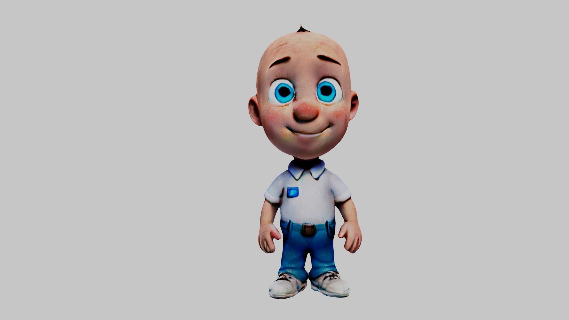 3D model Bald Boy - Cartoon Child VR / AR / low-poly | CGTrader