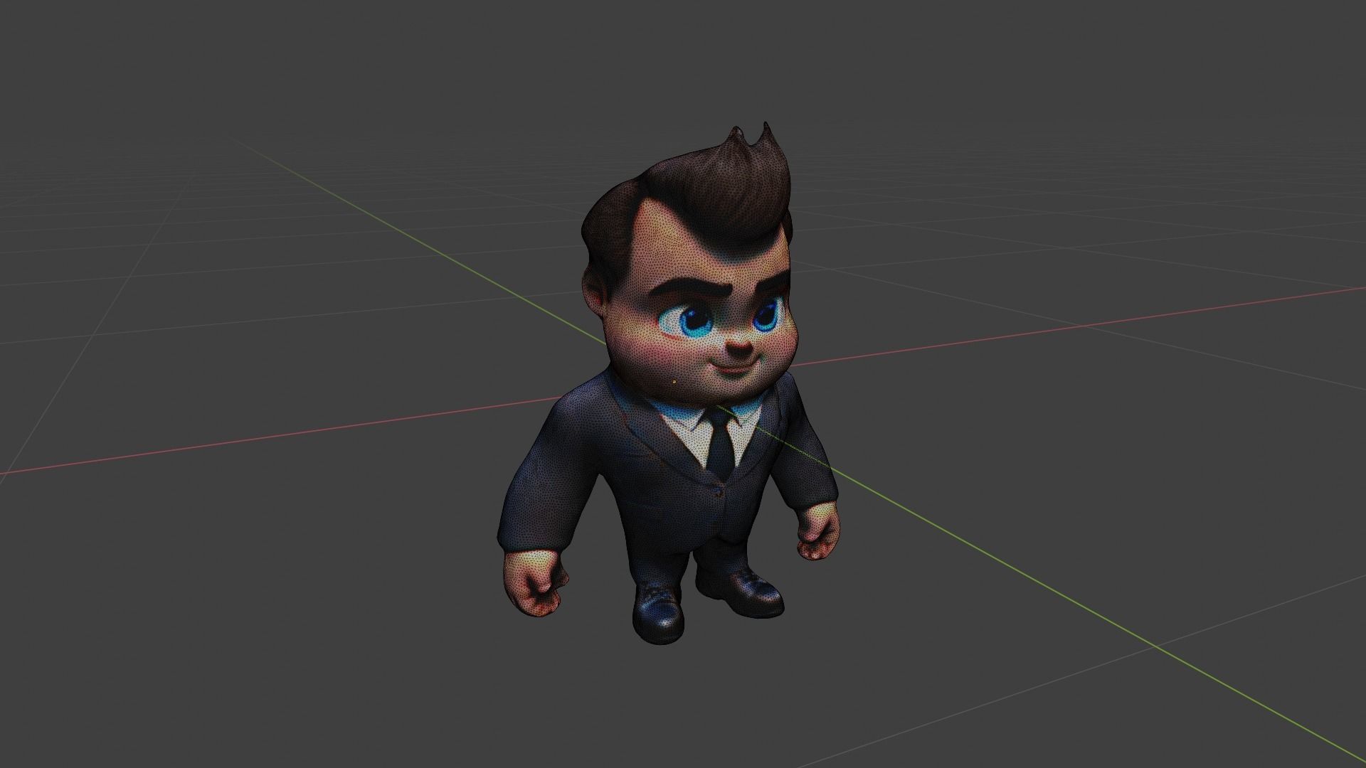 3D model Cartoon Boss Boy VR / AR / low-poly | CGTrader