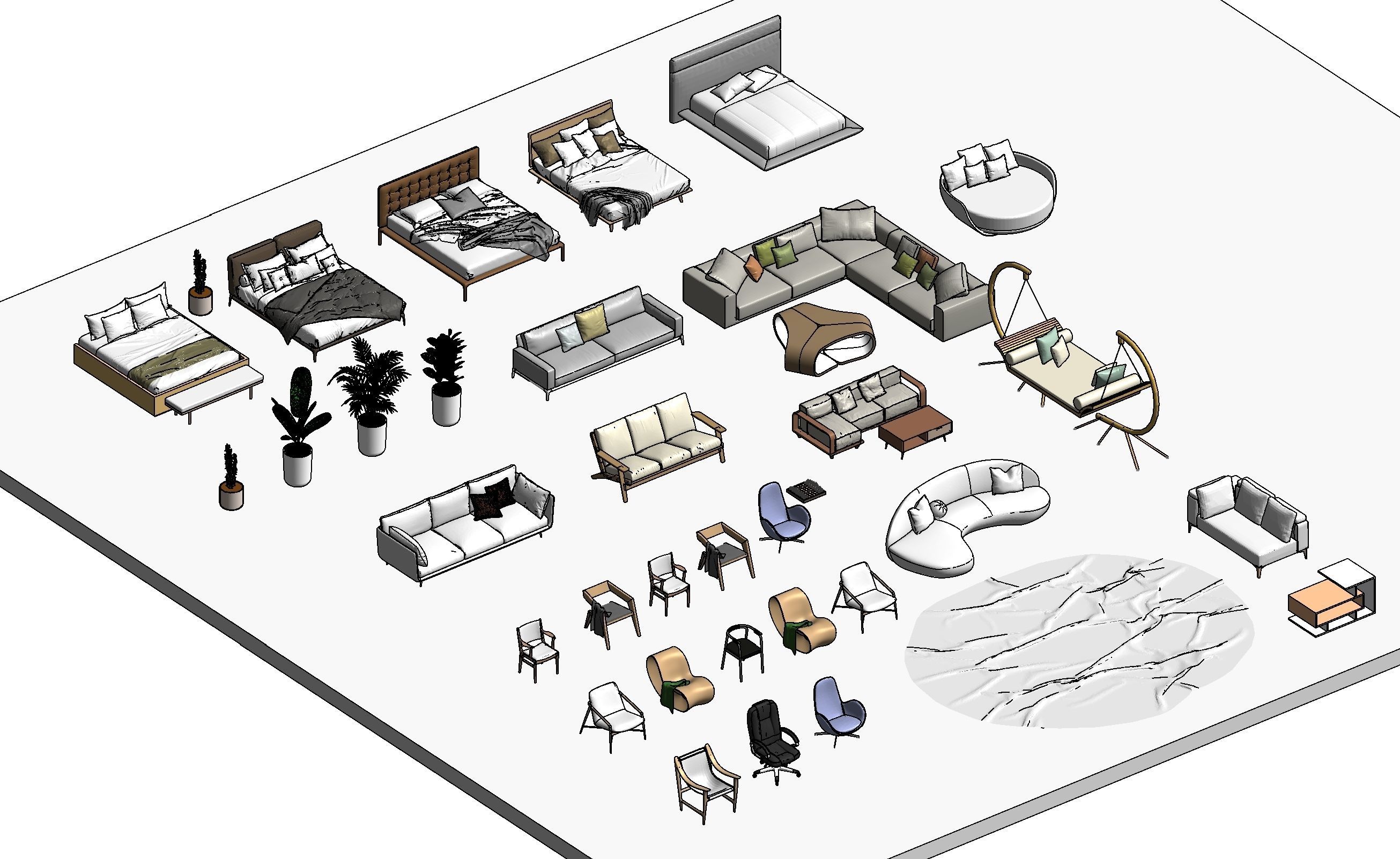 3D model HIGH QUALITY MODELS FOR INTERIOR DESIGNS VR / AR / low-poly ...