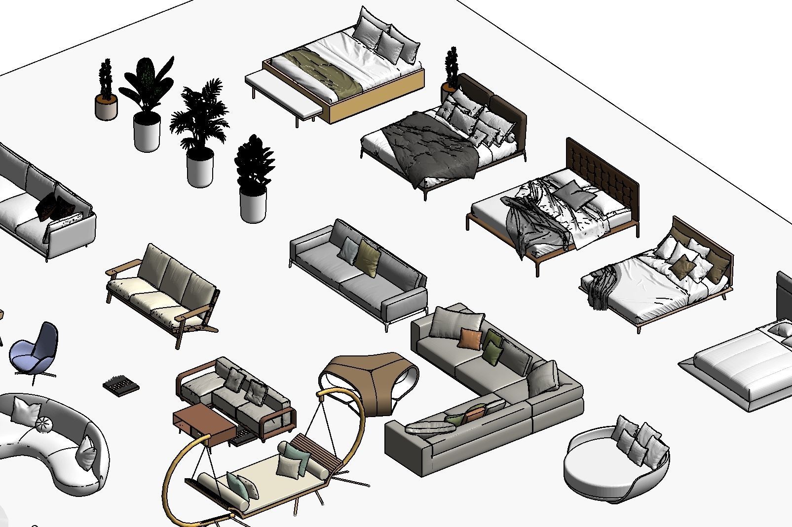 3D model HIGH QUALITY MODELS FOR INTERIOR DESIGNS VR / AR / low-poly ...