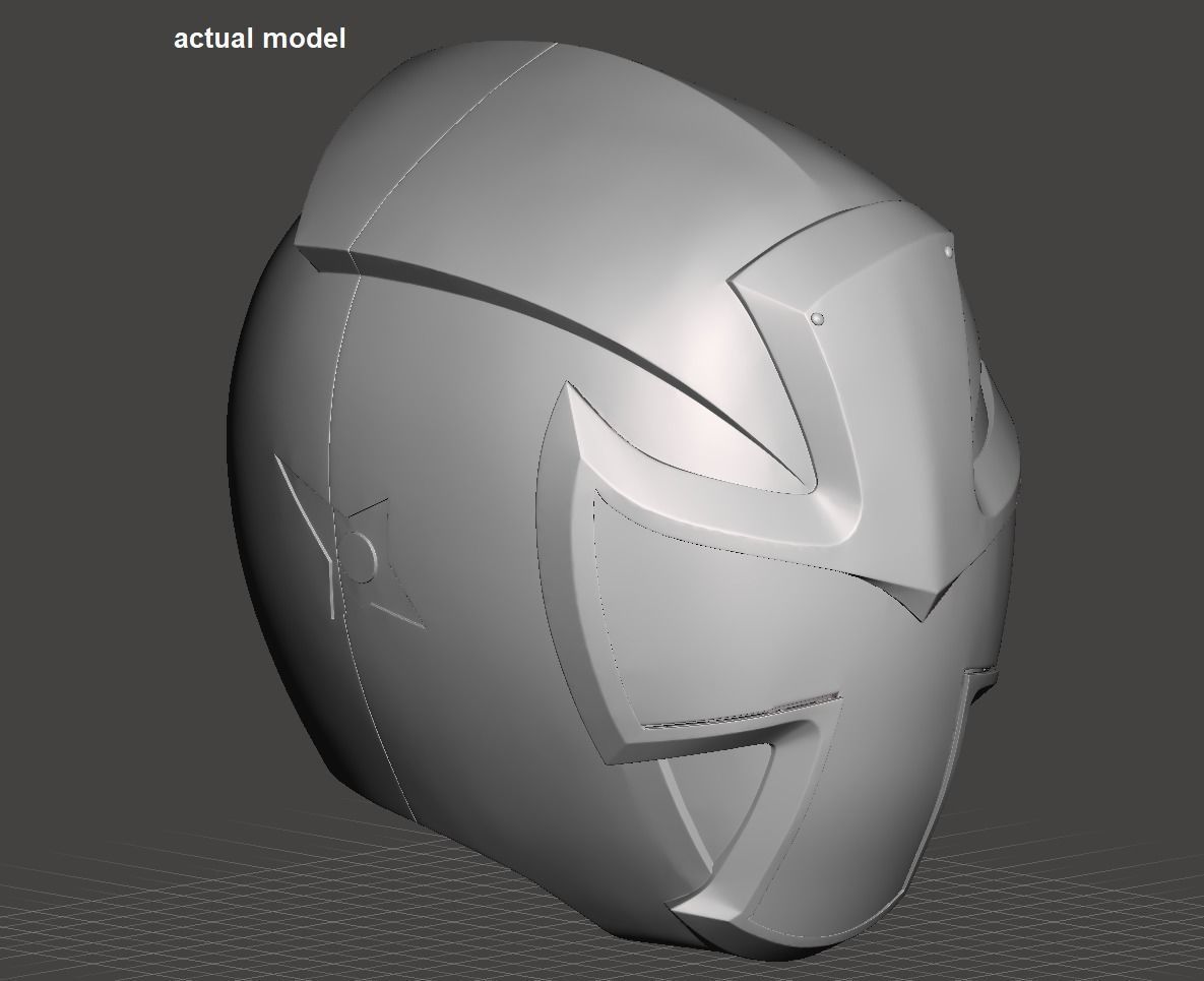 Power Rangers Ninja Steel Red Ranger helmet 3D model 3D printable ...