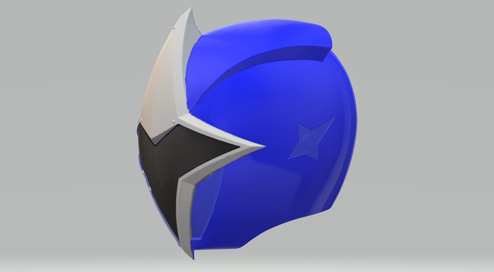 Power Rangers Ninja Steel Blue Ranger helmet 3D model 3D printable ...