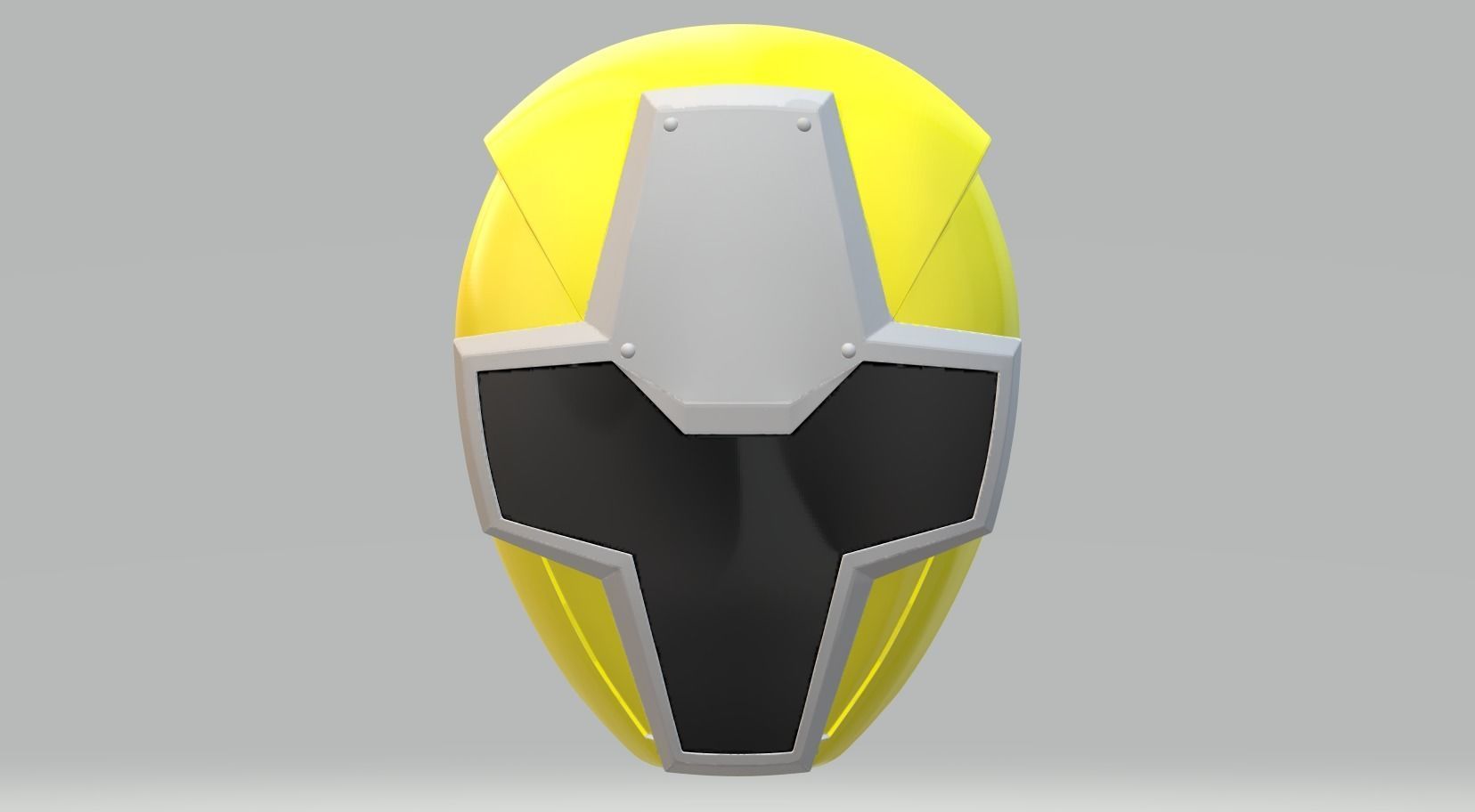 Power Rangers Ninja Steel Yellow Ranger helmet 3D model 3D printable ...
