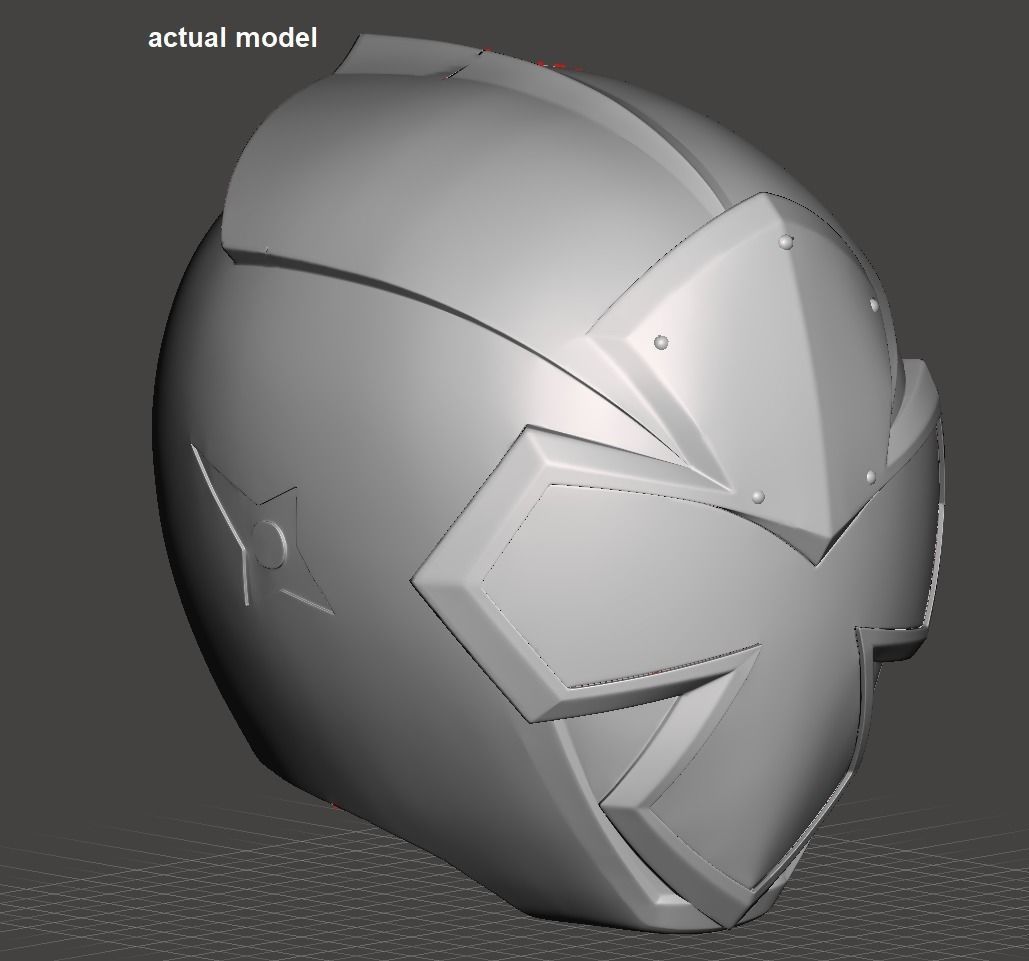 Power Rangers Ninja Steel White Ranger helmet 3D model 3D printable ...