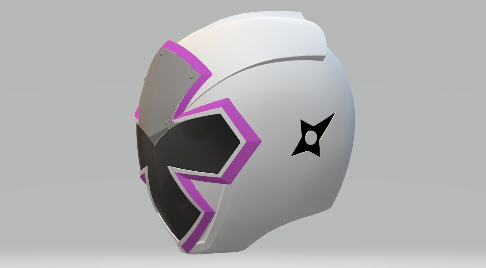 Power Rangers Ninja Steel White Ranger helmet 3D model 3D printable ...