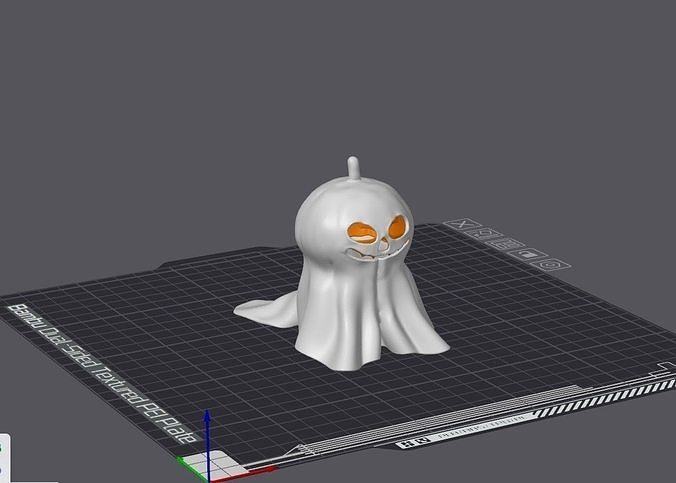 Cute Pumpking Ghost 3D model 3D printable | CGTrader