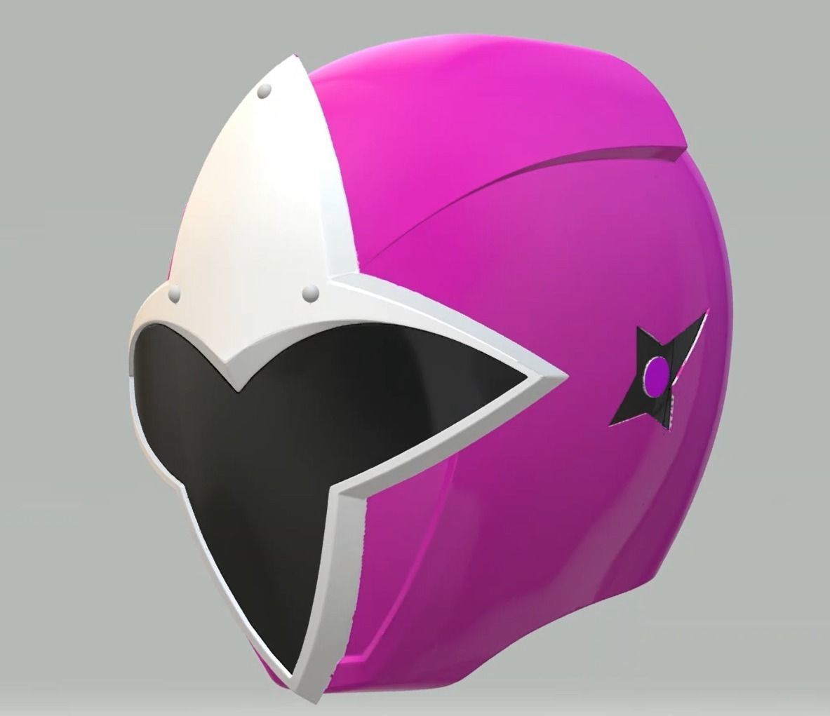 Power Rangers Ninja Steel Pink Ranger helmet 3D model 3D printable ...