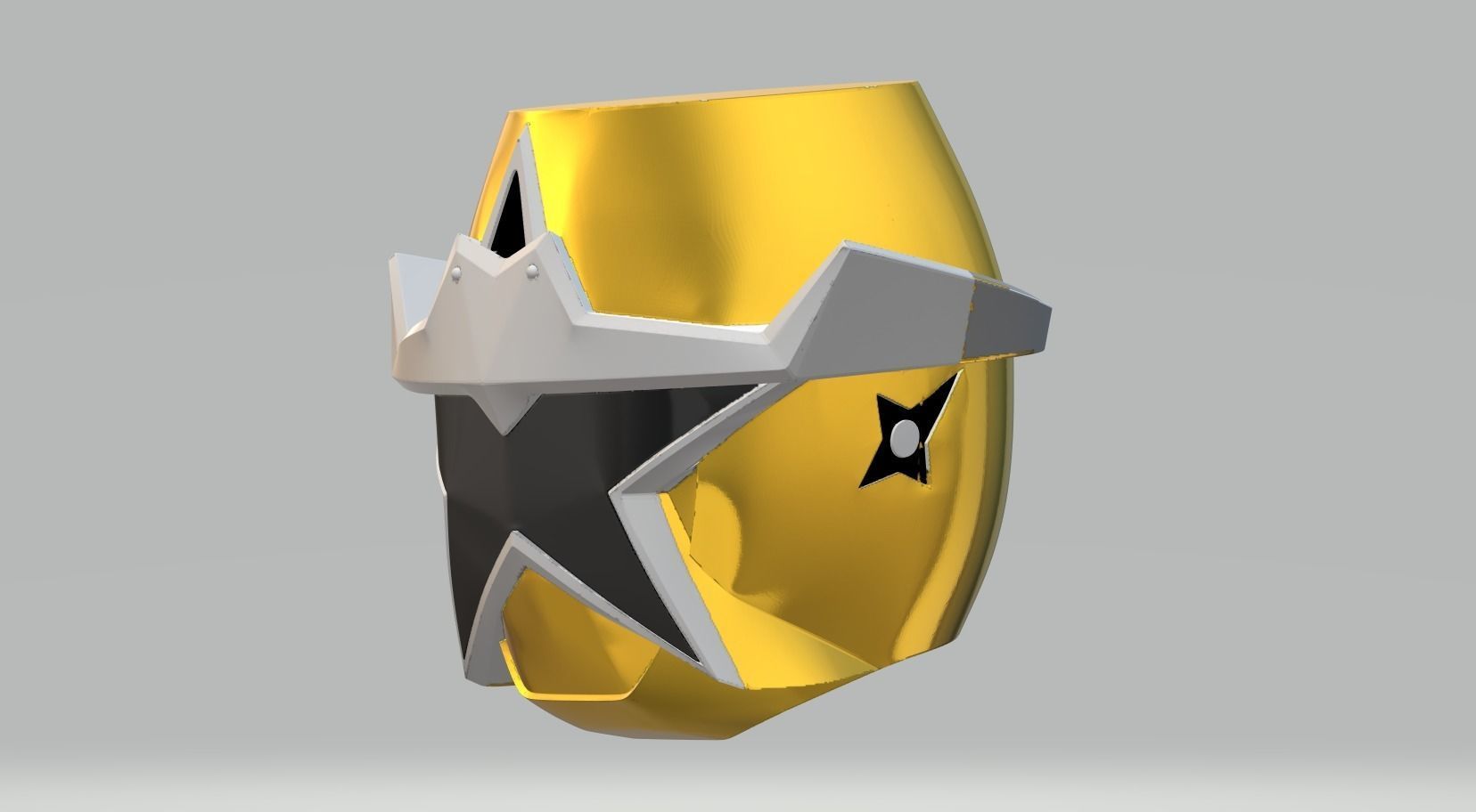 Power Rangers Ninja Steel Gold Ranger helmet 3D model 3D printable ...