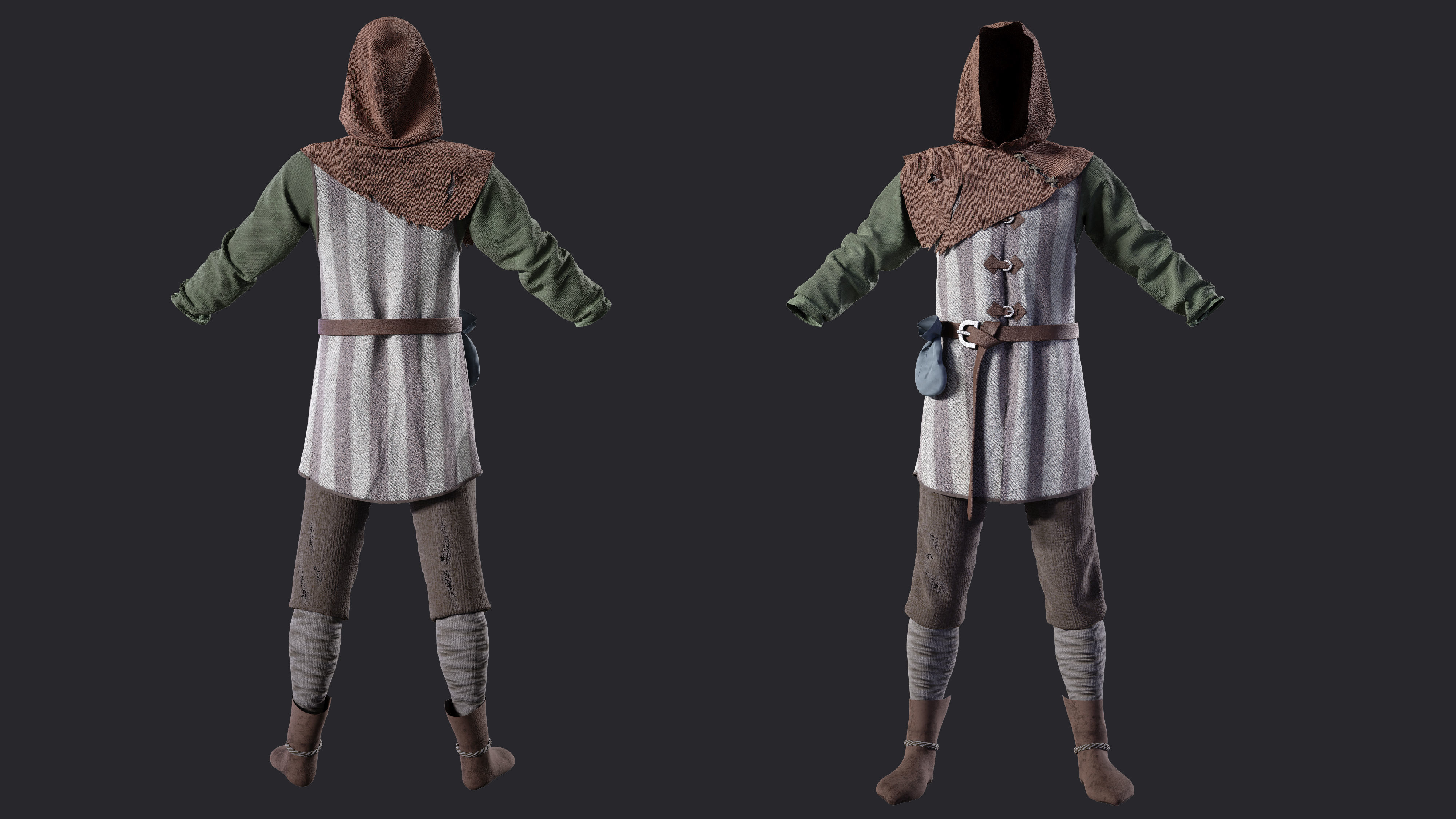 medieval renaissance male clothes and shoes 3D model | CGTrader