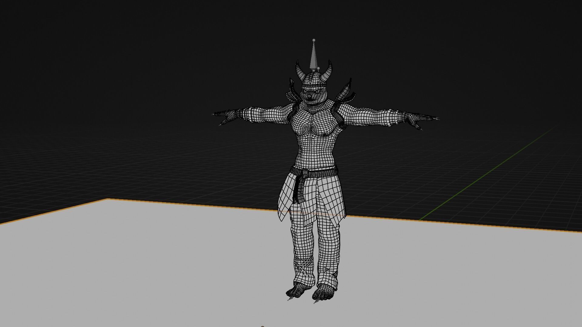 3D model stylised Fighter Low-poly game ready 3D model VR / AR / low ...