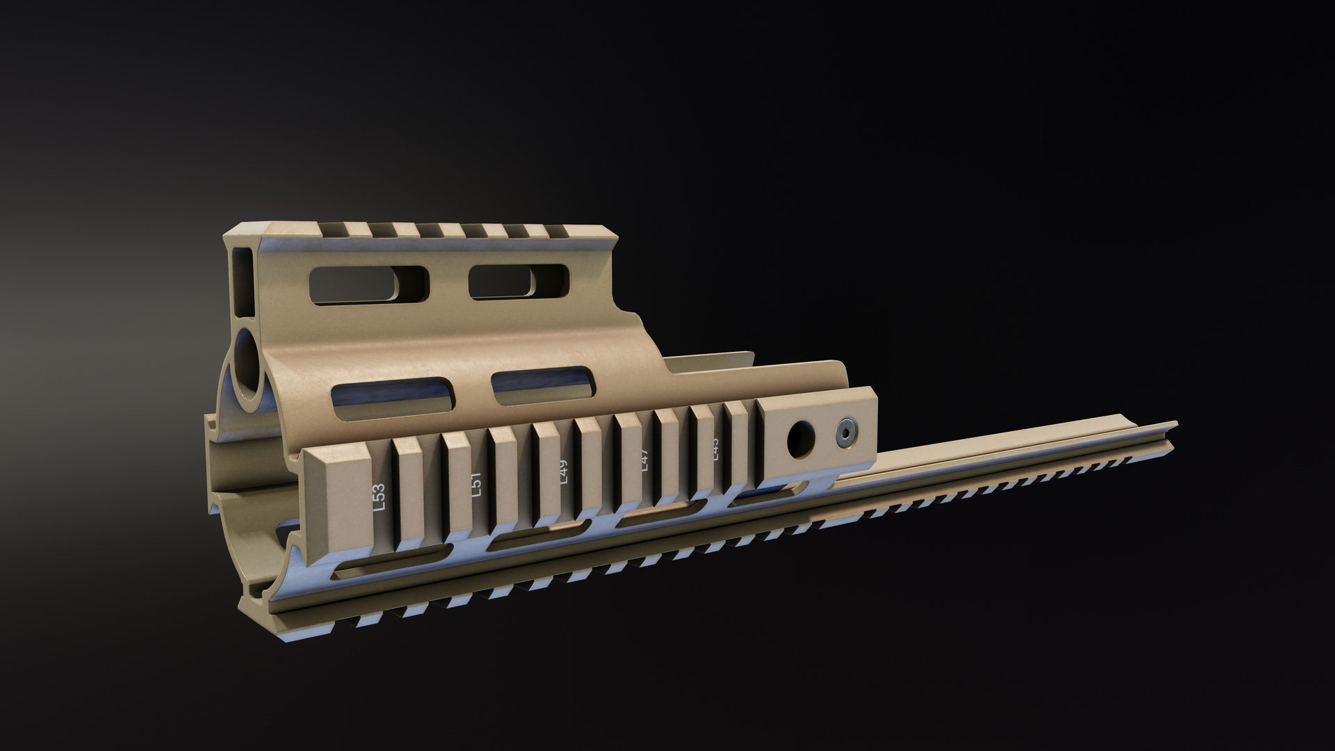 3D model MI SCAR Rail Extension VR / AR / low-poly | CGTrader