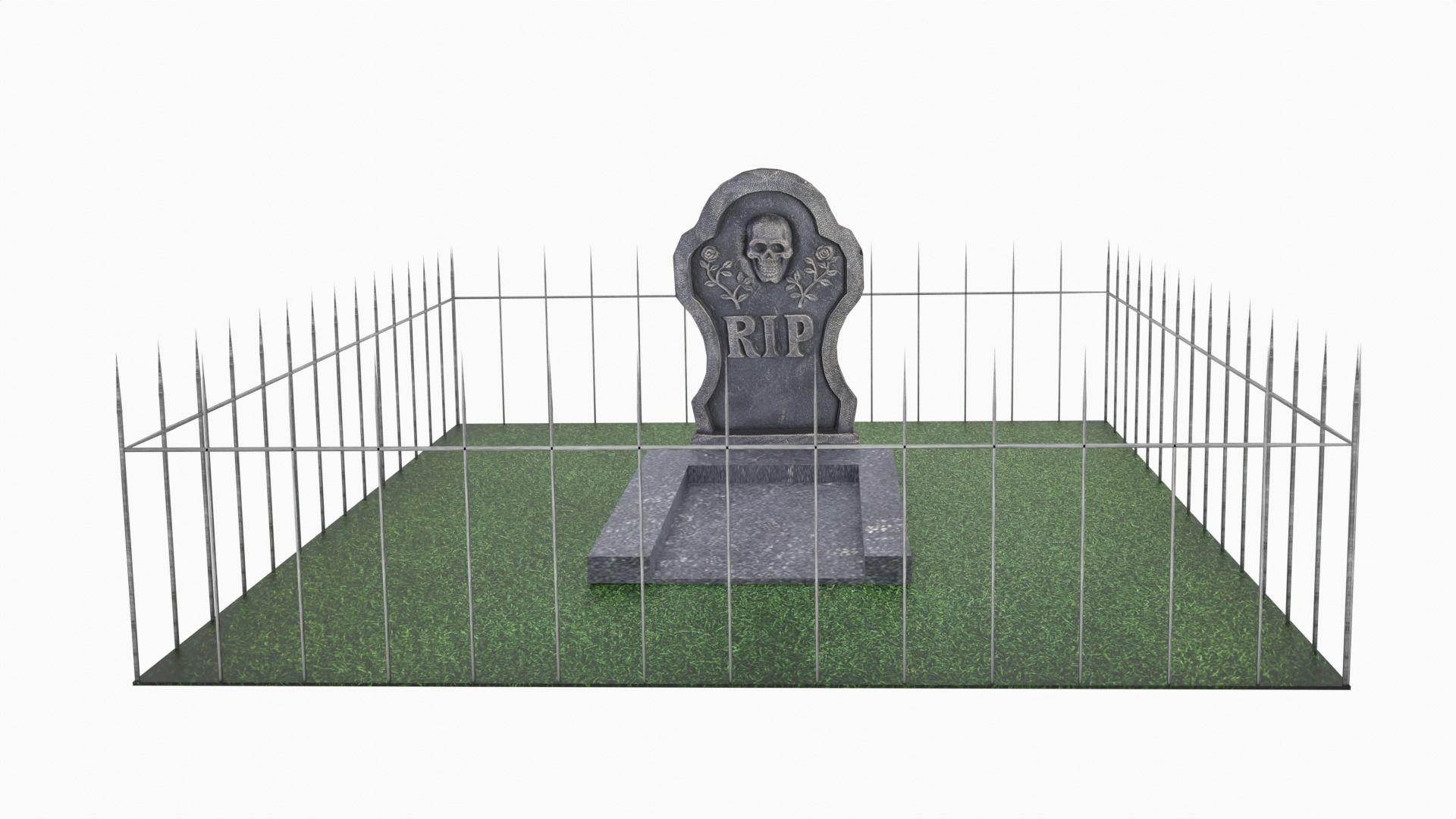 3D model Grave - Cemetery VR / AR / low-poly | CGTrader