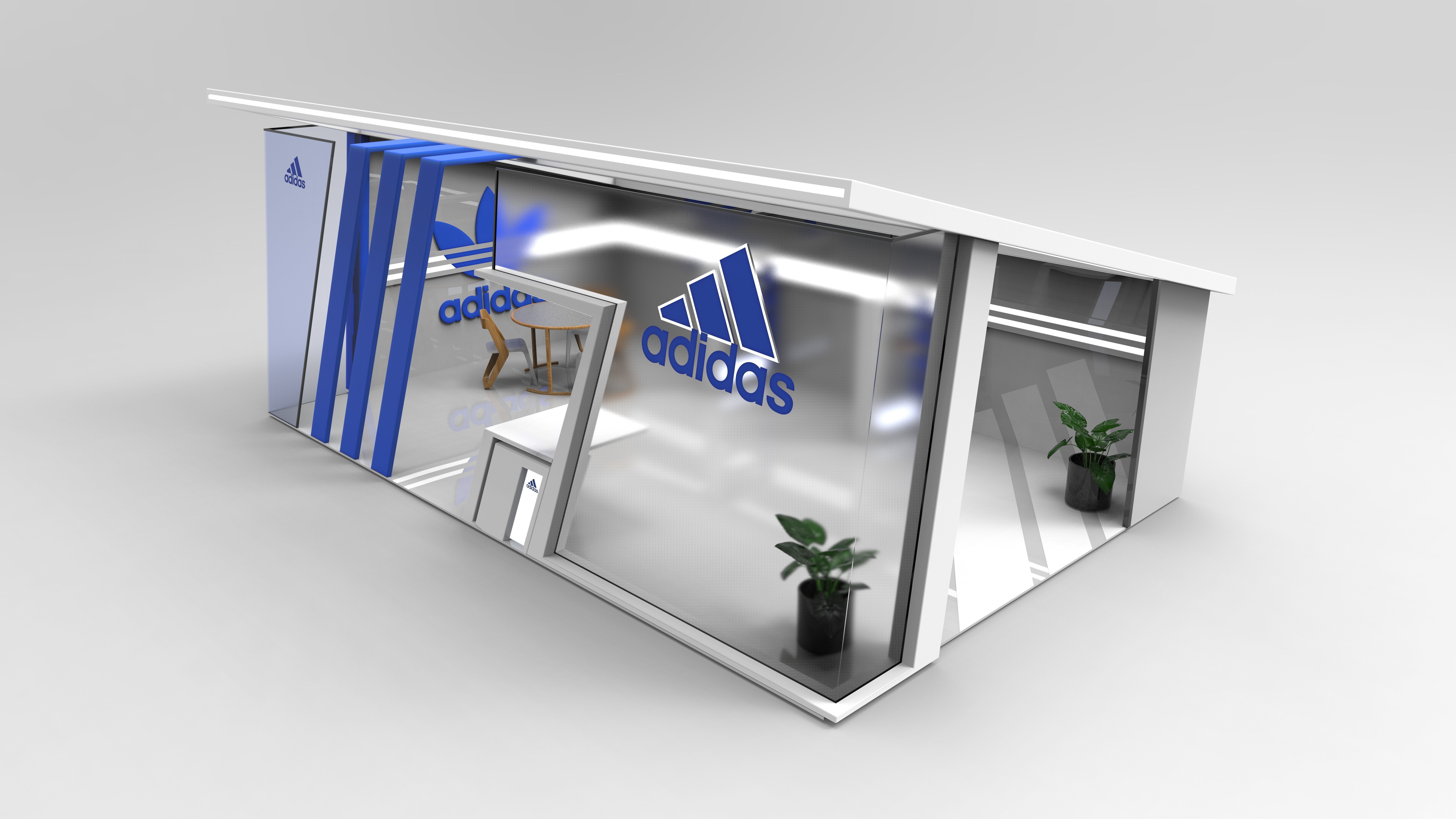 adidas booth 3D model | CGTrader