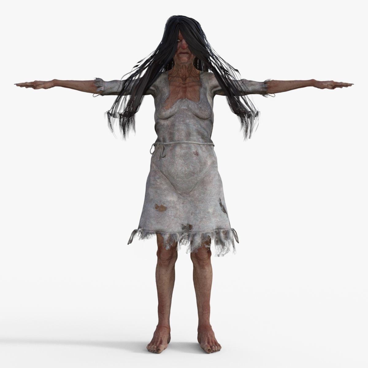 Scary Woman Character 3D model rigged | CGTrader