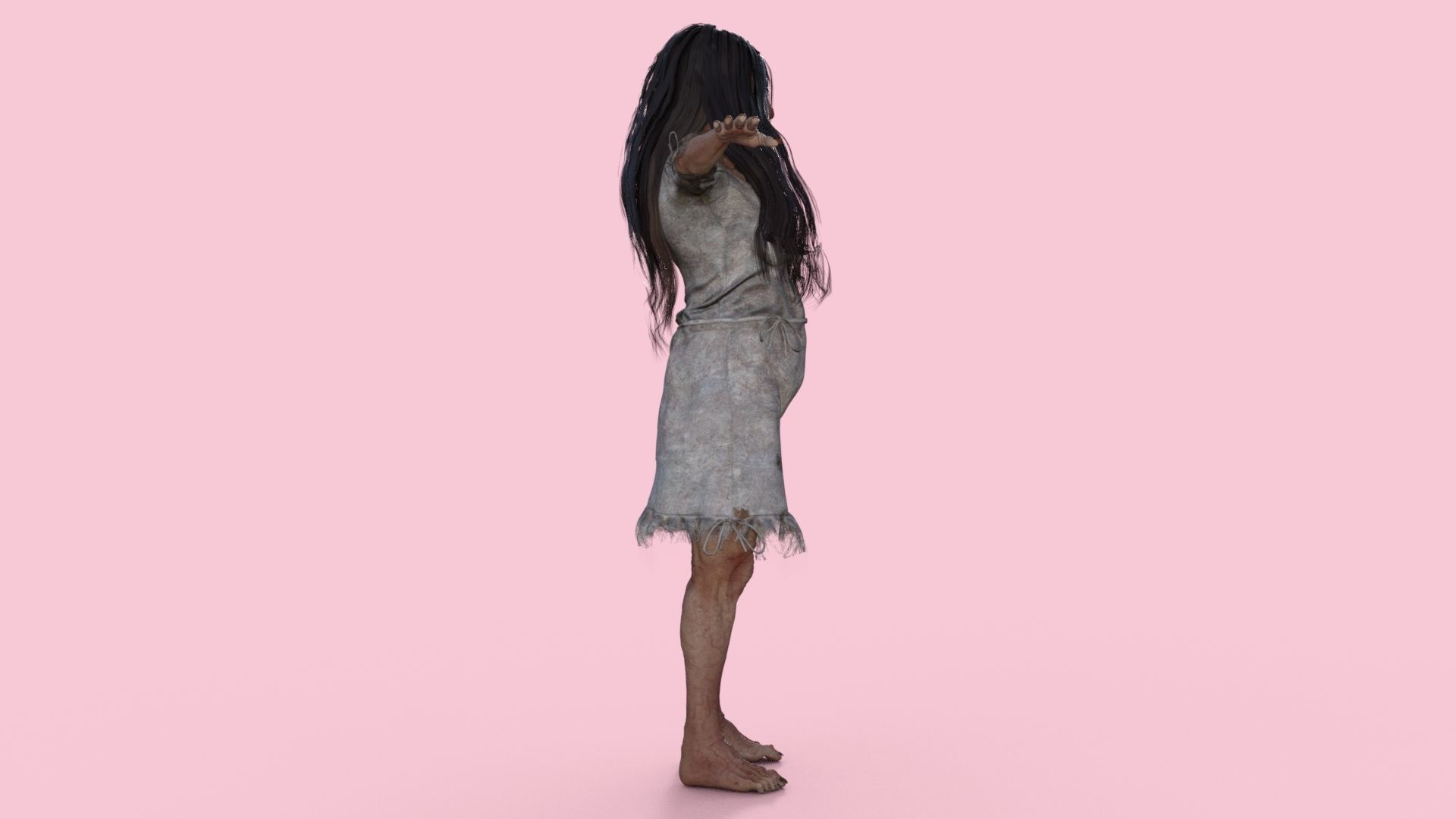 Scary Woman Character 3D model rigged | CGTrader