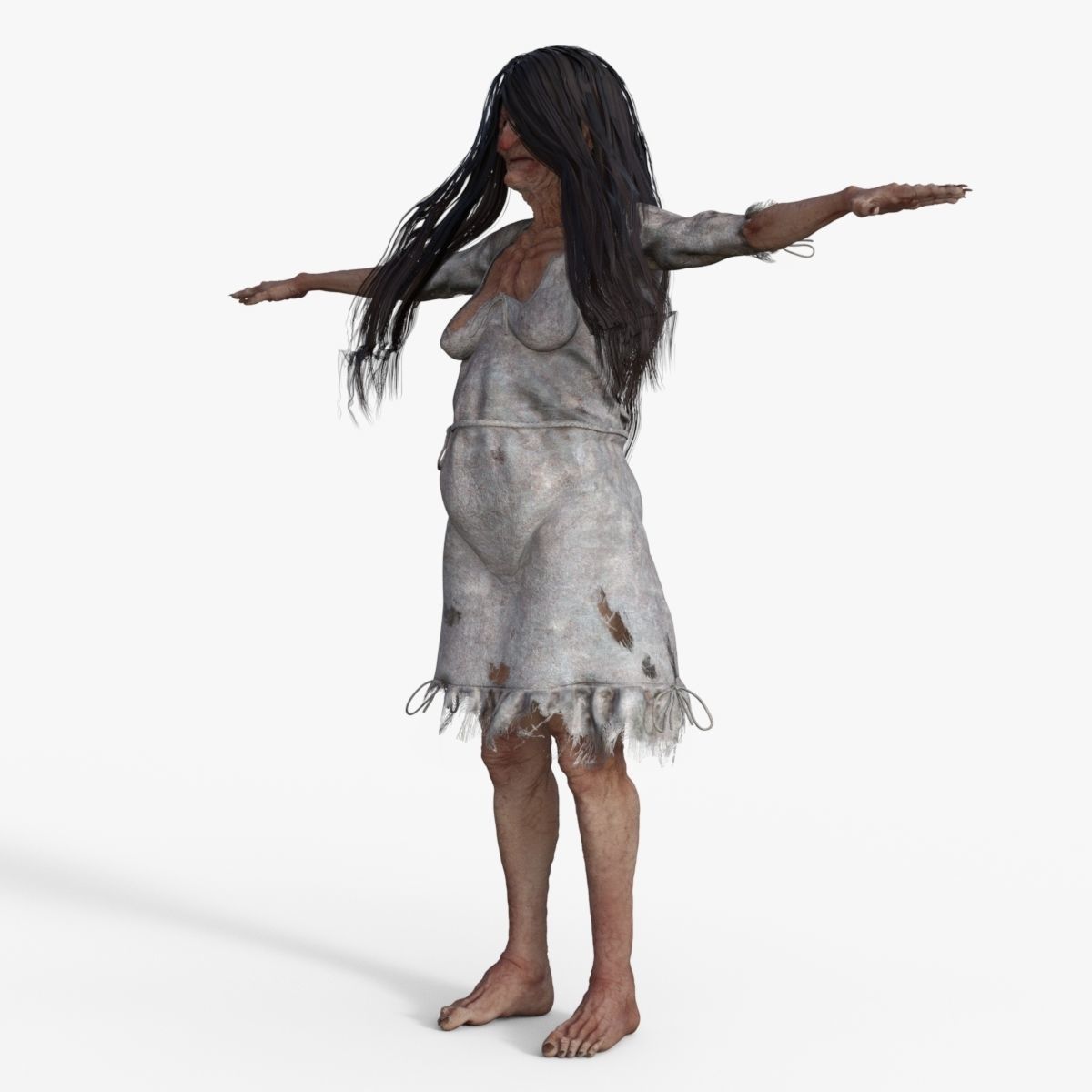 Scary Woman Character 3D model rigged | CGTrader
