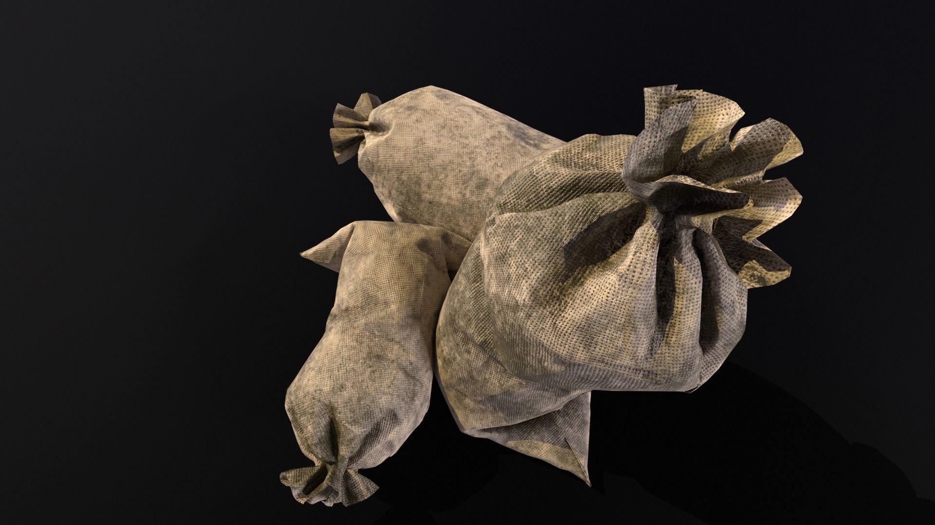 Old Burlap Bags free VR / AR / low-poly 3D model | CGTrader