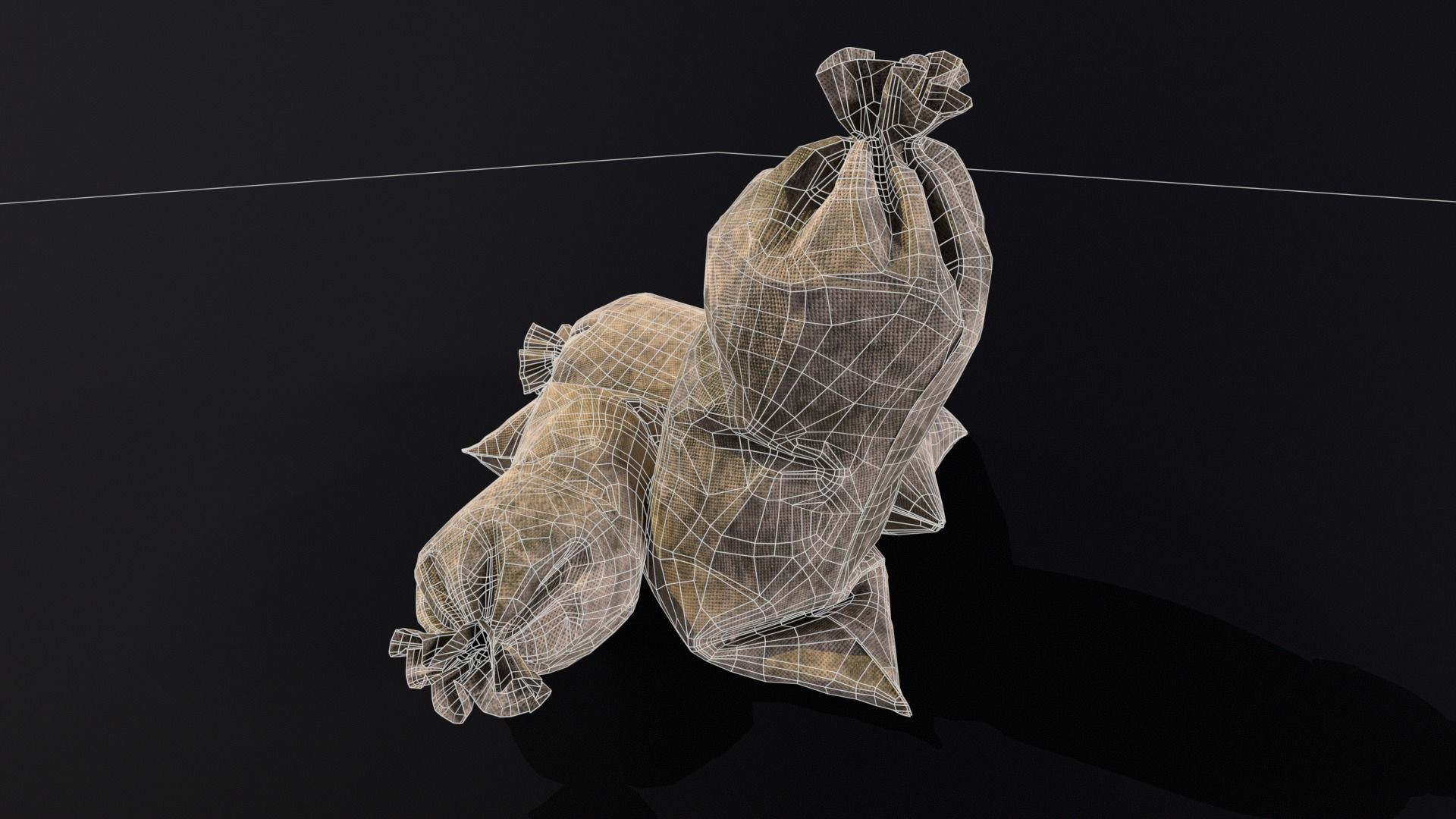 Old Burlap Bags free VR / AR / low-poly 3D model | CGTrader