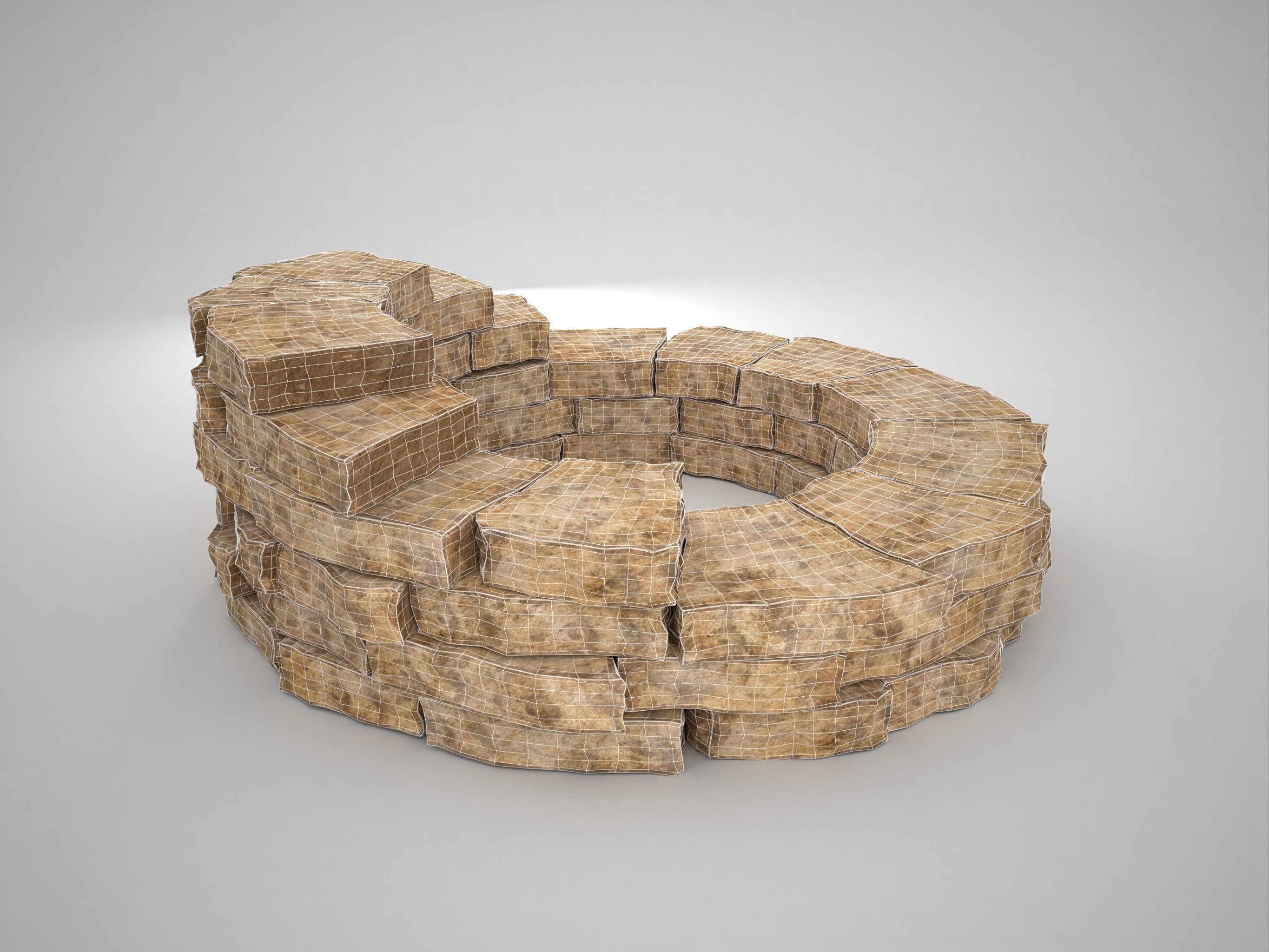 Round Stone Place 3D model | CGTrader
