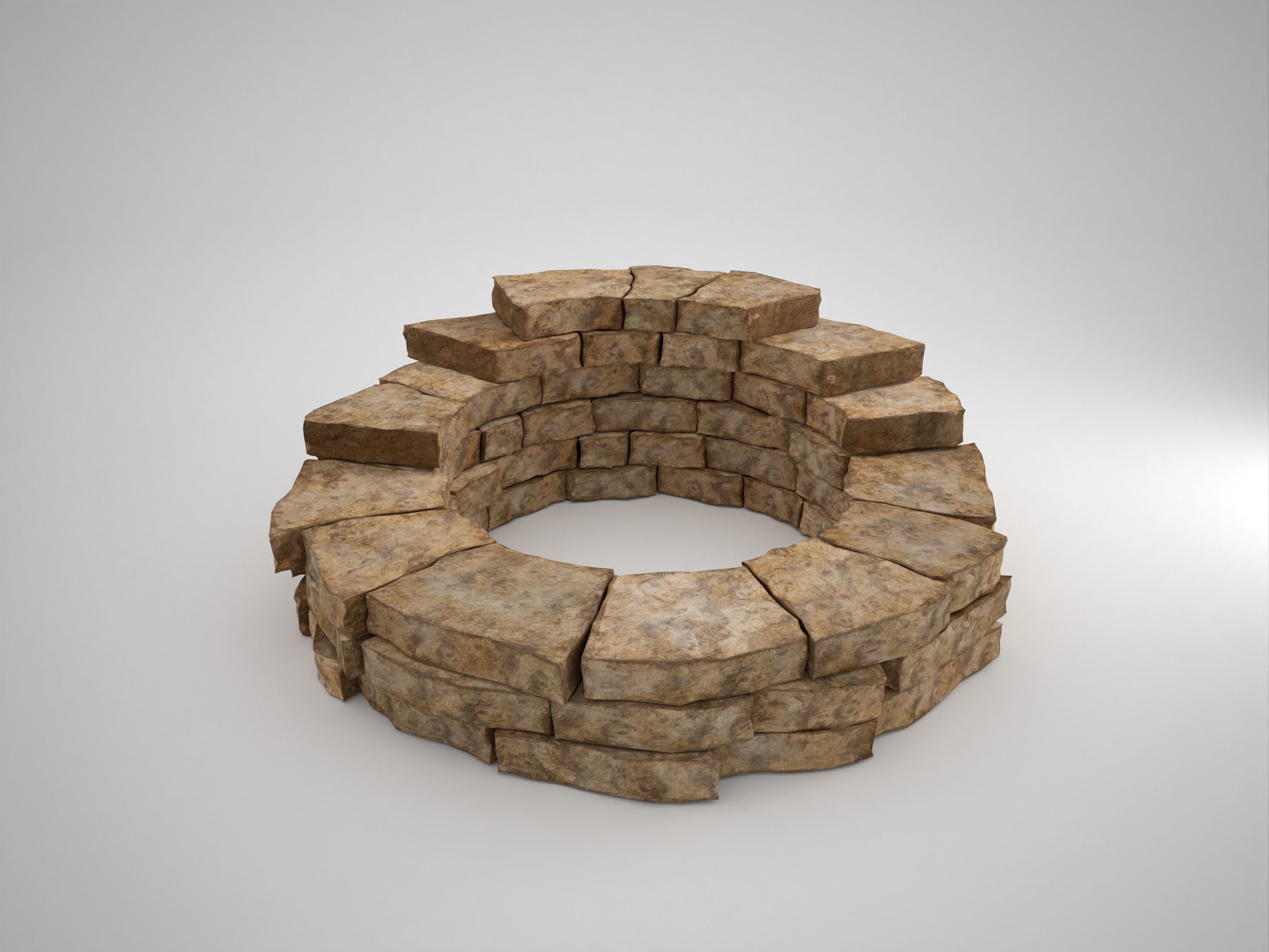 Round Stone Place 3D model | CGTrader