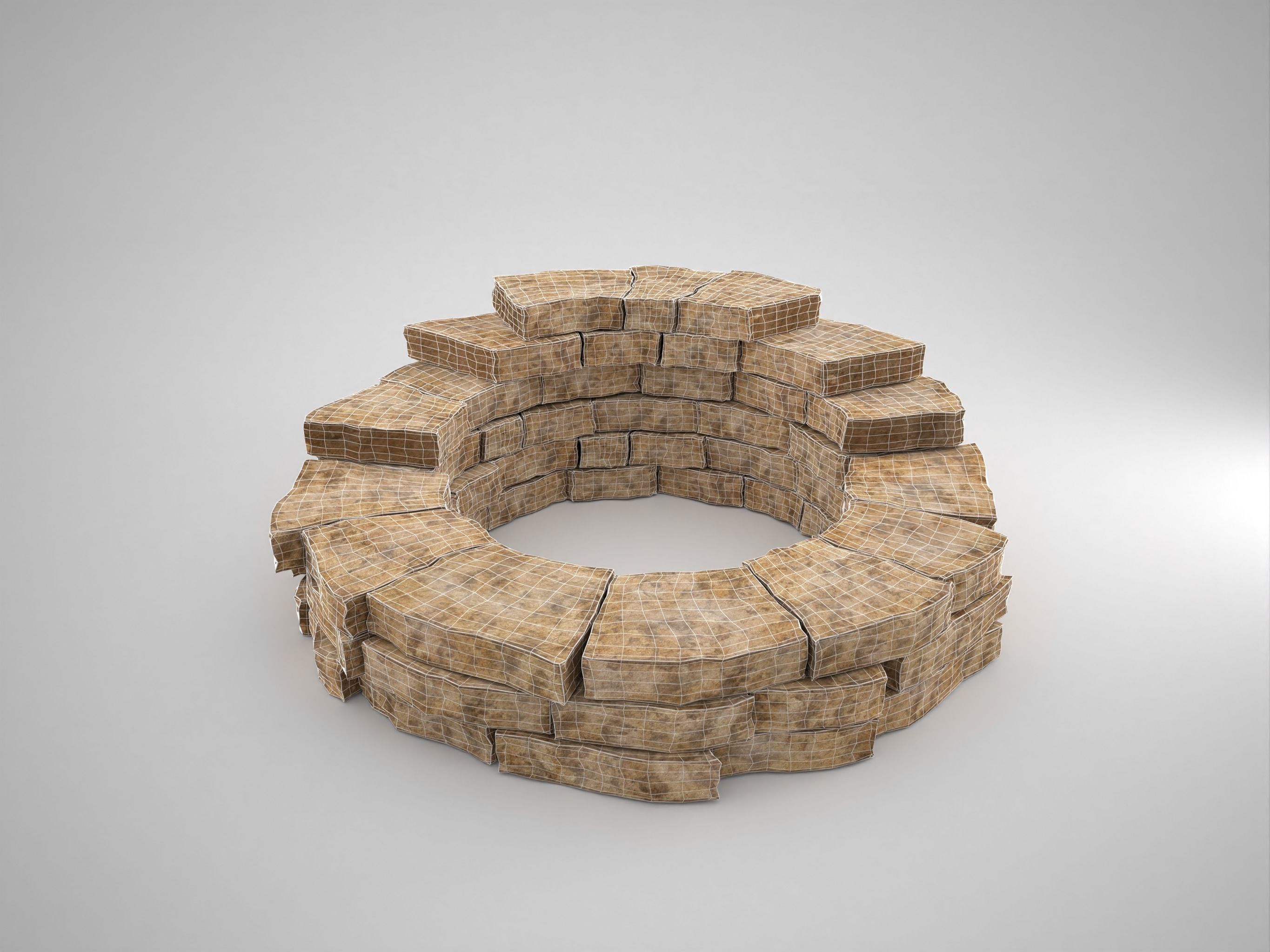 Round Stone Place 3D model | CGTrader