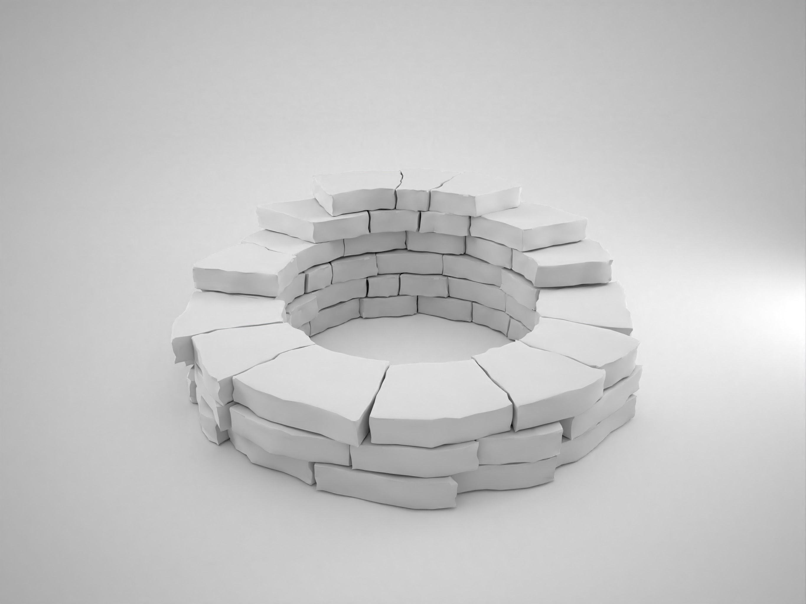 Round Stone Place 3D model | CGTrader