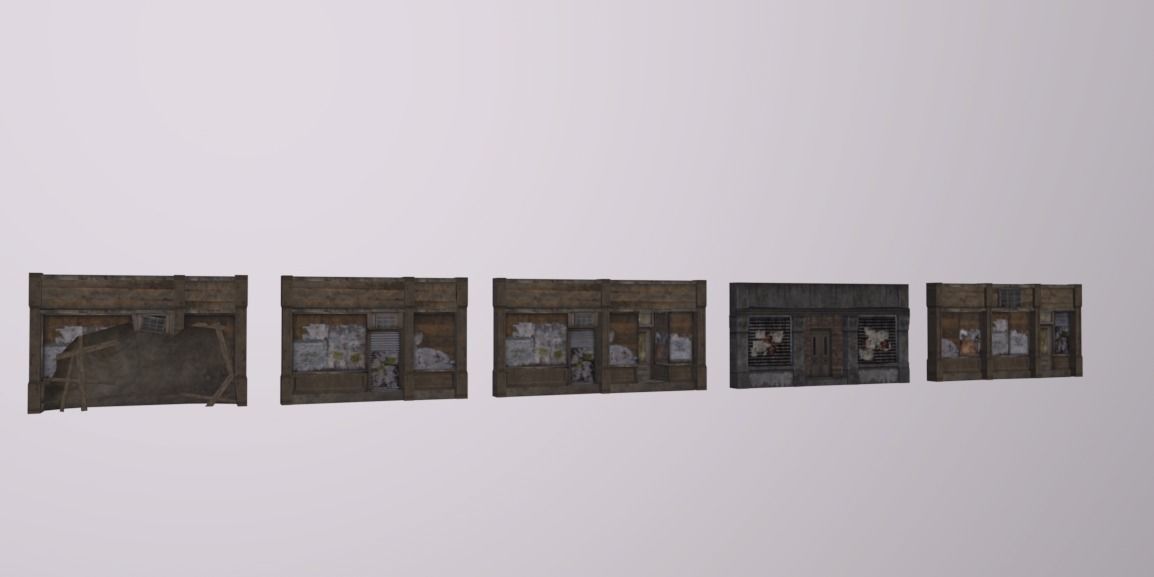 3D model Shop Entrance Pack VR / AR / low-poly | CGTrader