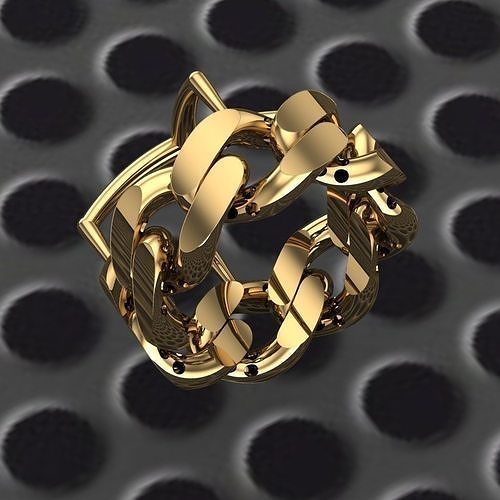 9 MM CUBAN LINK CHAIN RING 3D model 3D printable | CGTrader