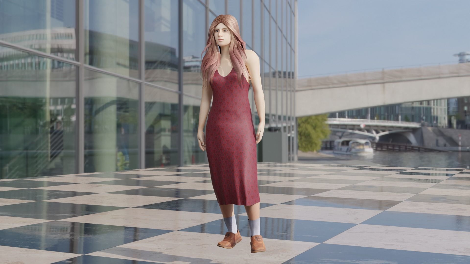 Female Rigged and 3d animated Character free 3D model animated rigged ...