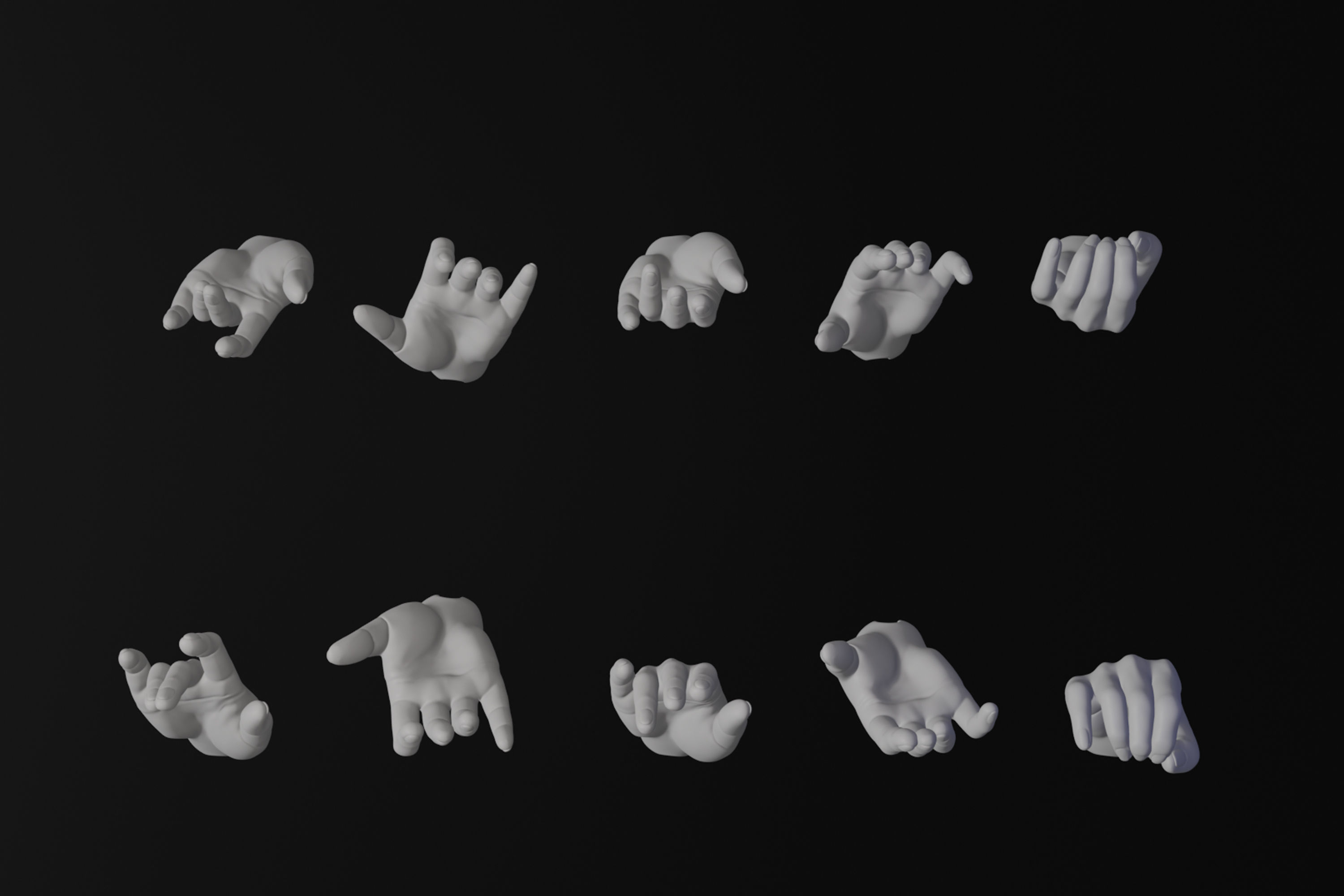 BJD doll 3D doll hand model AT001 3D print Free model free 3D model ...