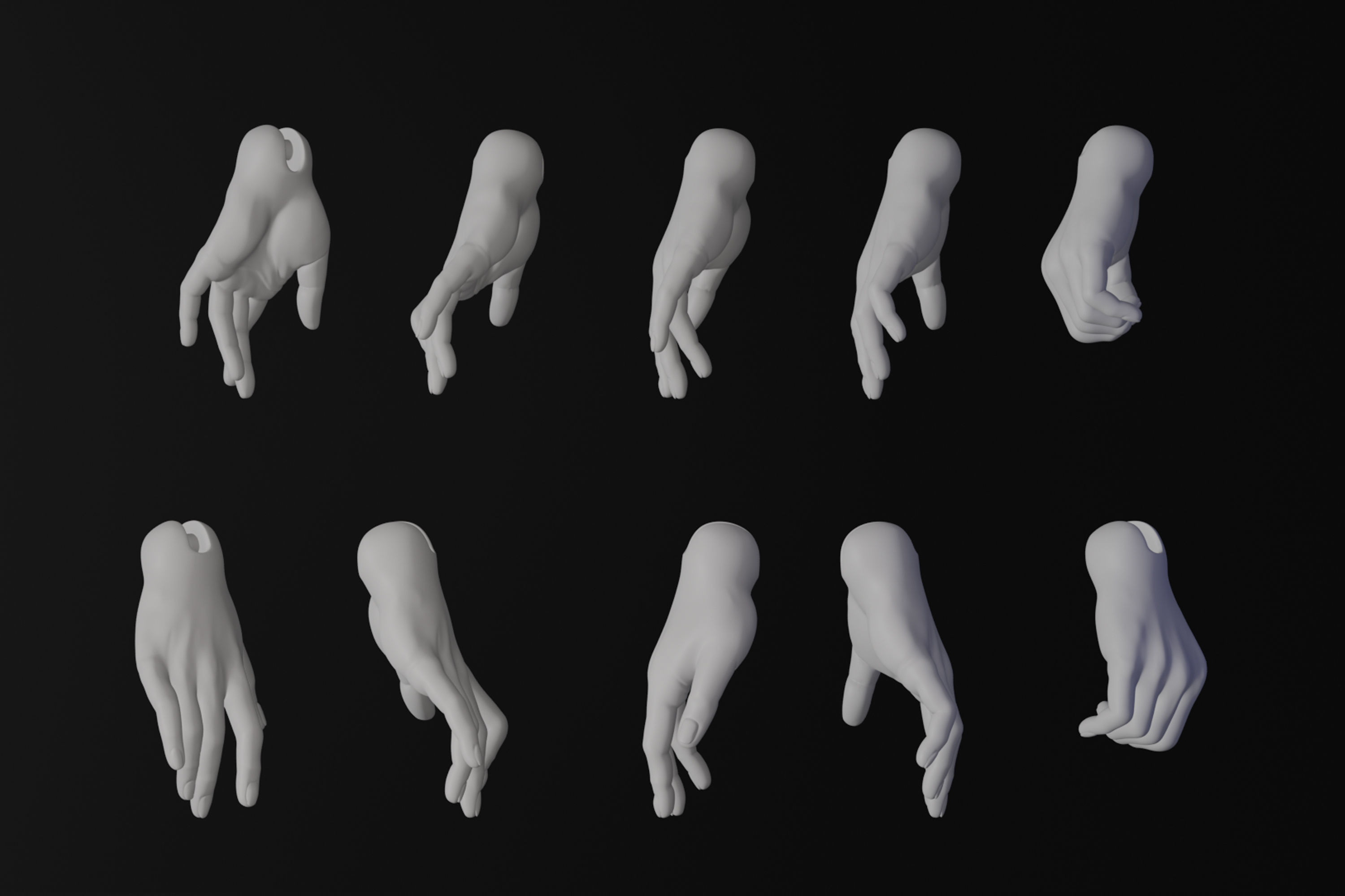 BJD doll 3D doll hand model AT001 3D print Free model free 3D model ...